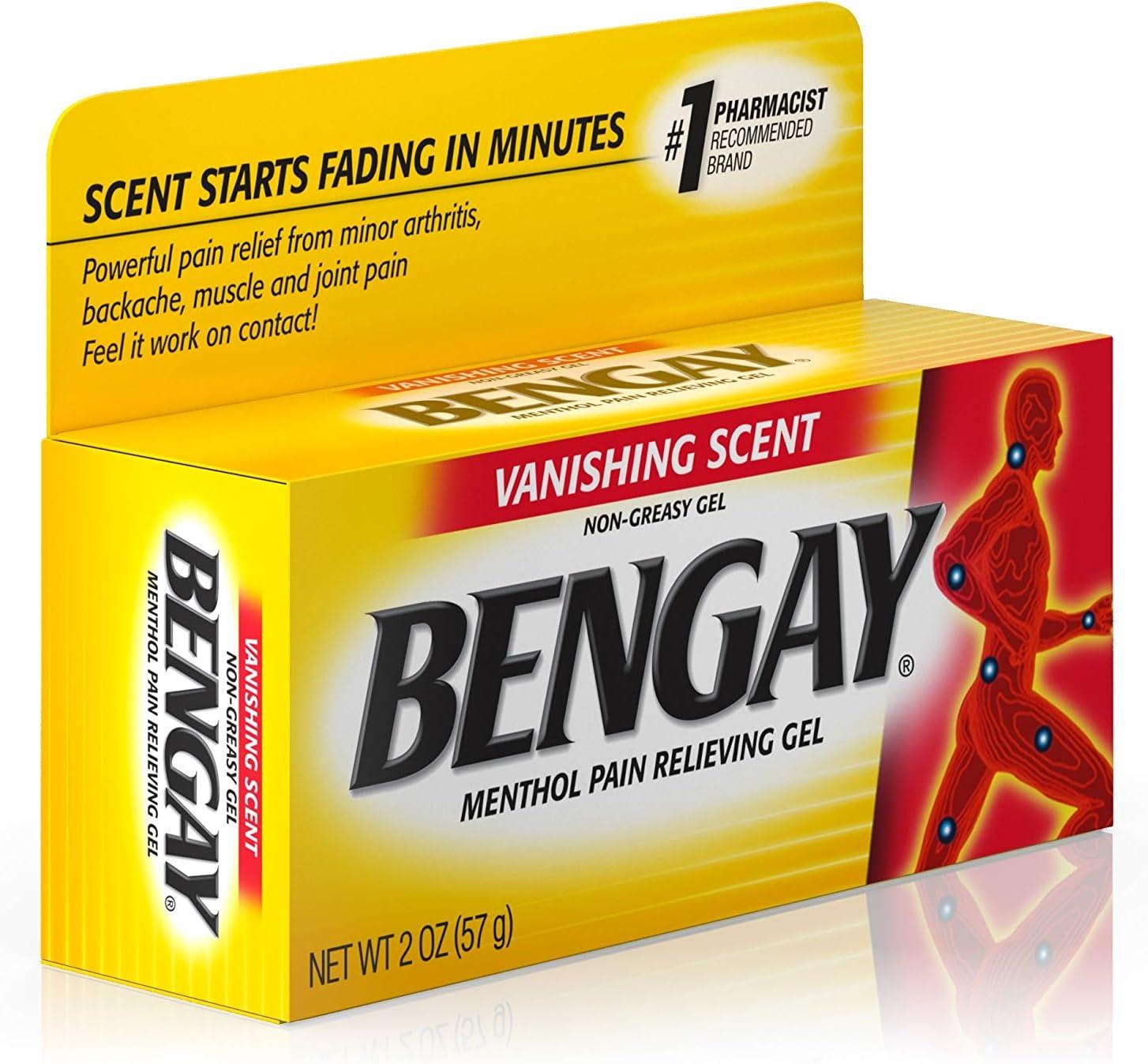 Vanishing Scent Bengay Pain Relief Gel - 2 oz | Non-Greasy Topical Pain ...