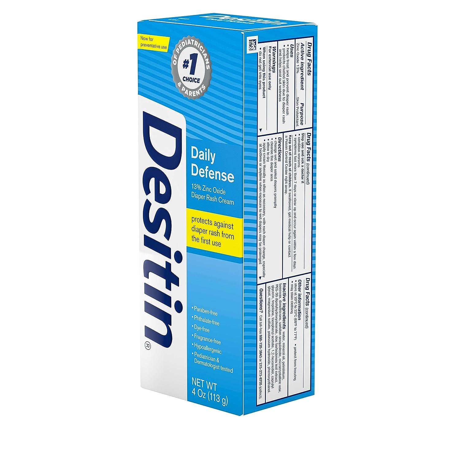 Desitin Daily Defense Zinc Oxide Baby Diaper Rash Cream - 4 oz | Buy ...