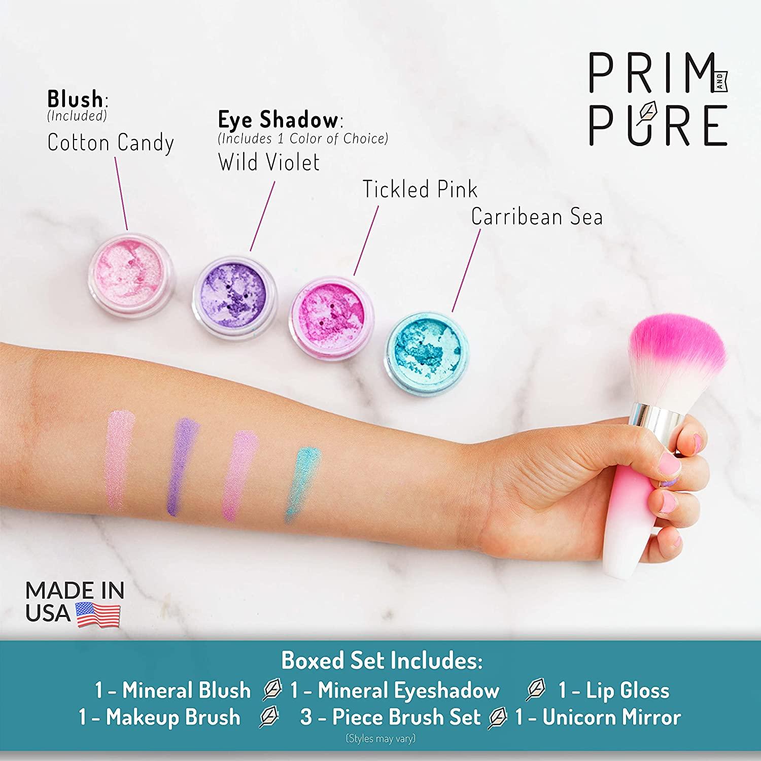 Prim and Pure Mineral Gift Set with Unicorn Mirror | Kids Eyeshadow ...