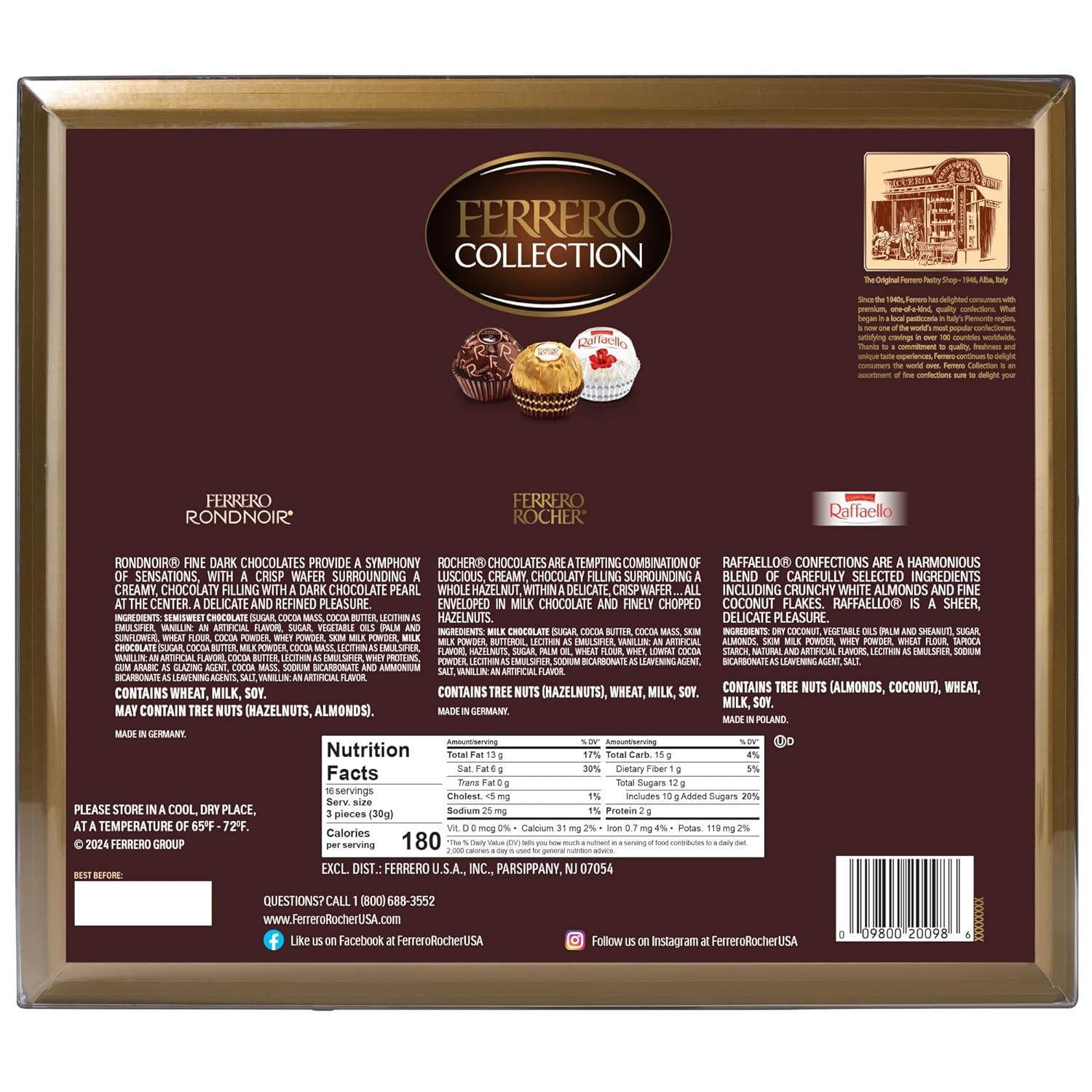 Ferrero Collection Premium Gourmet Assorted Hazelnut Milk Chocolate ...
