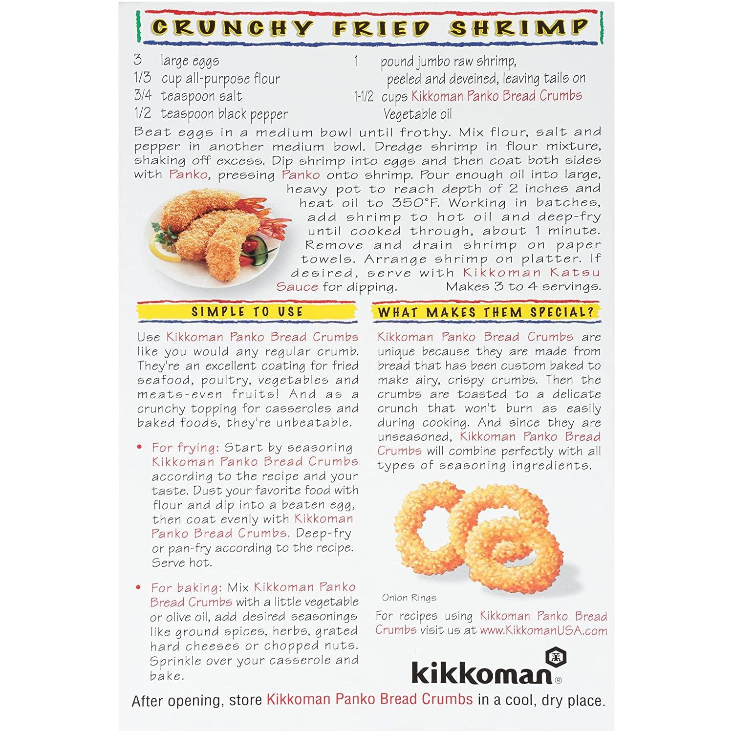 Kikkoman Panko Japanese Style Bread Crumbs 8 Oz - Pack of 2 | Crispy ...