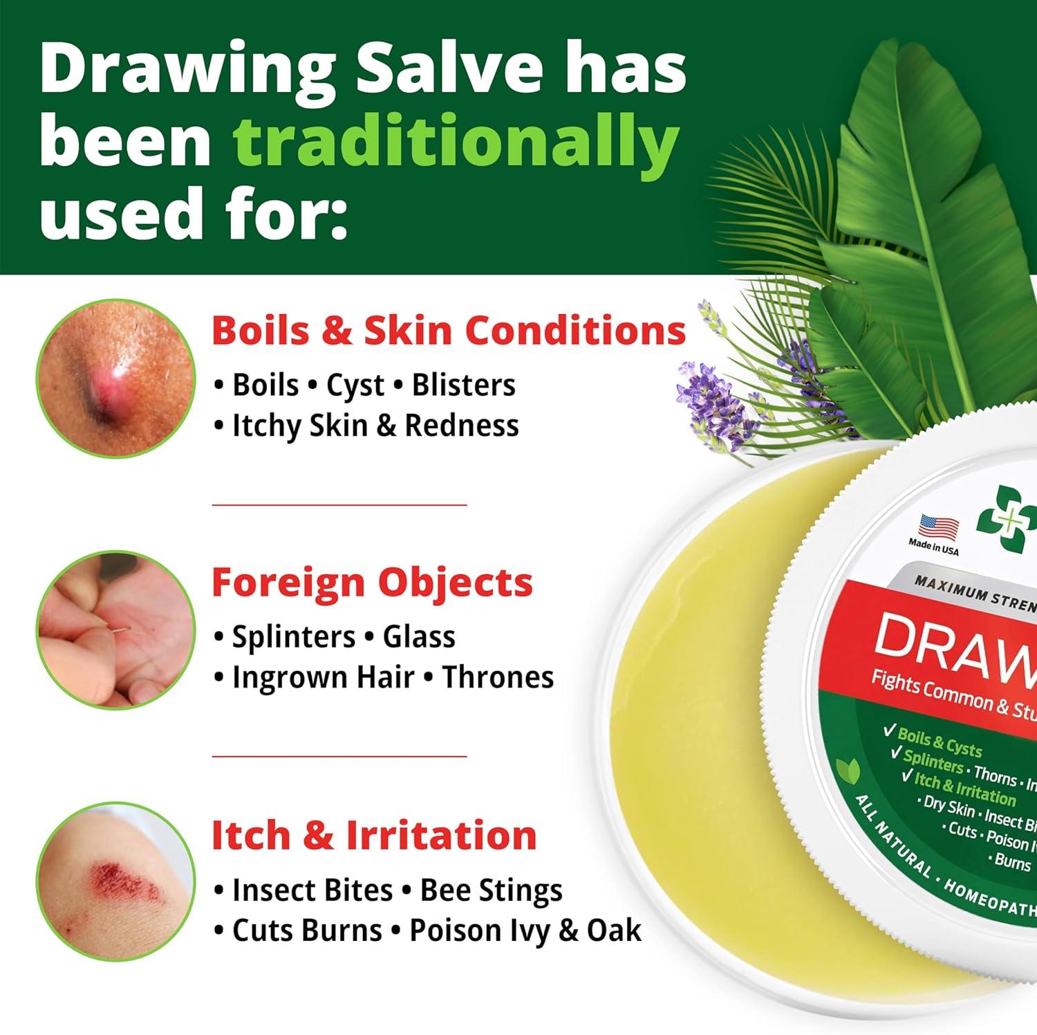 OWELL NATURALS Drawing Salve Ointment 1oz - Natural Remedy for Ingrown ...