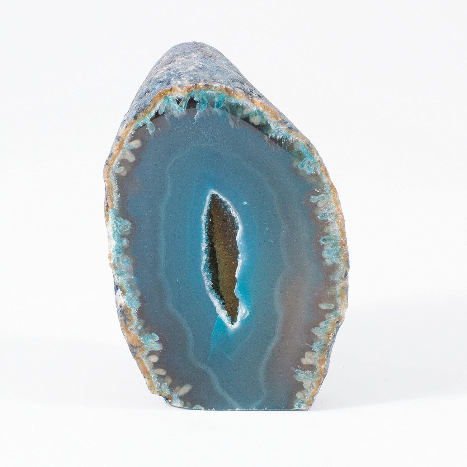 Green/Teal Agate Geode: Unique Natural Crystal for Home Decor | Buy Now ...