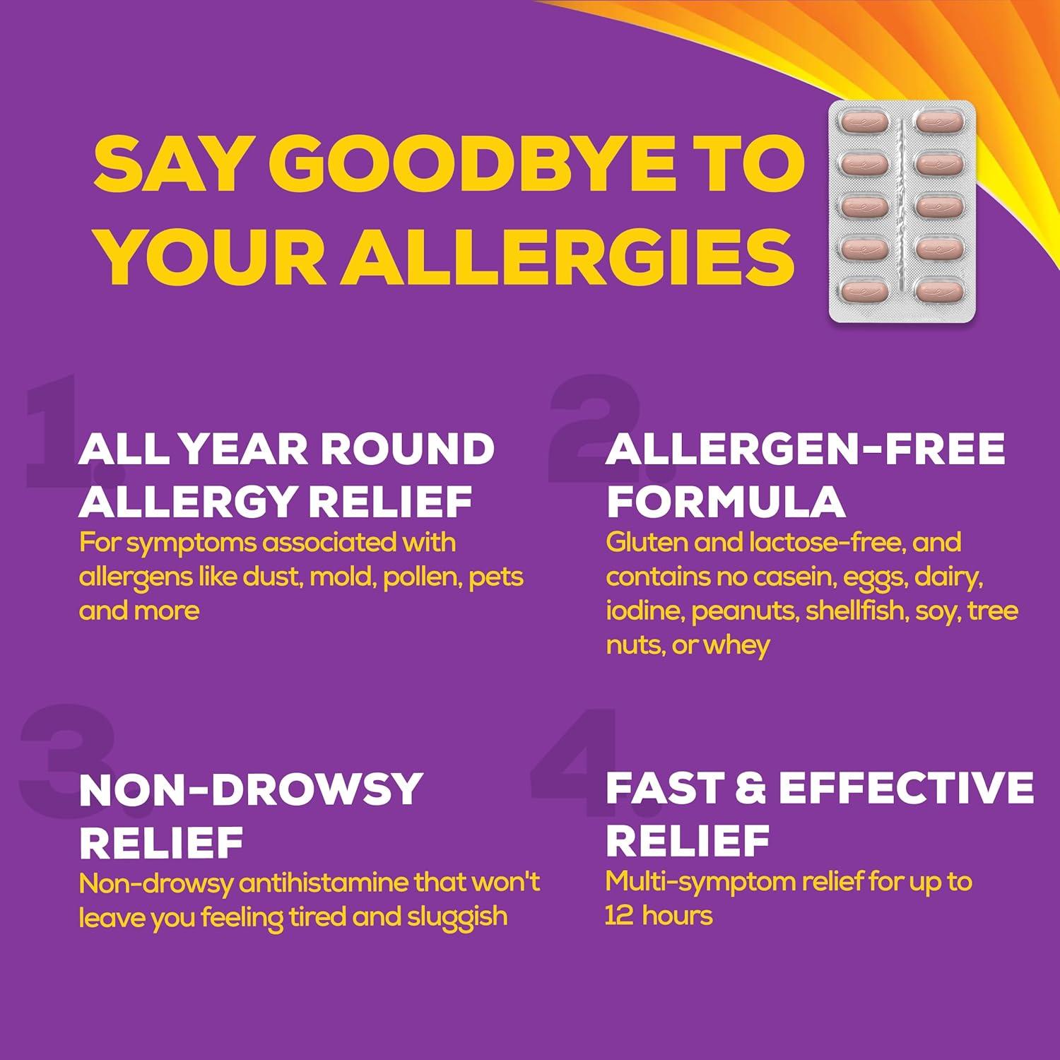 Allegra 12 Hour Allergy Medication Non Drowsy Fast Multi-Symptom ...