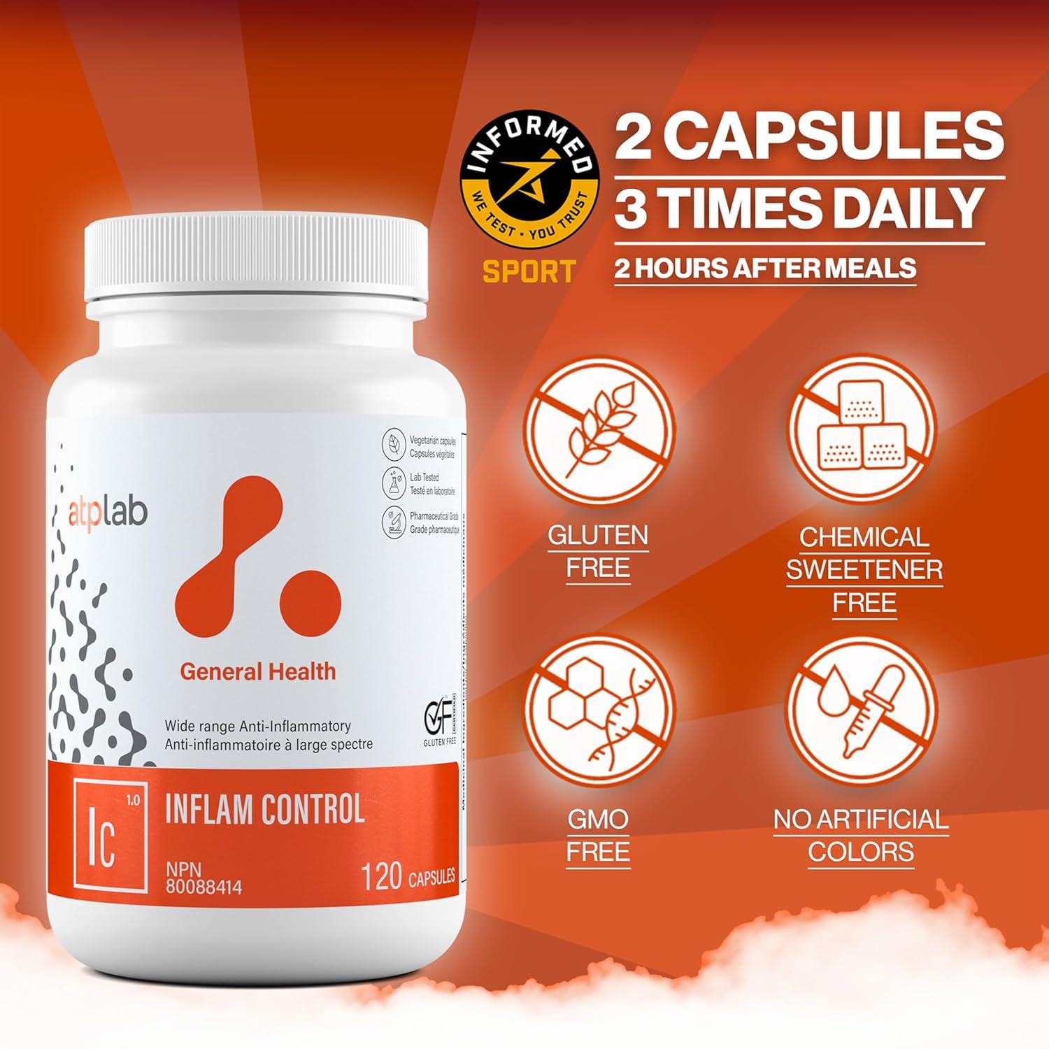 ATP LAB Inflam Control 120 Capsules - Joint & Muscle Support with ...
