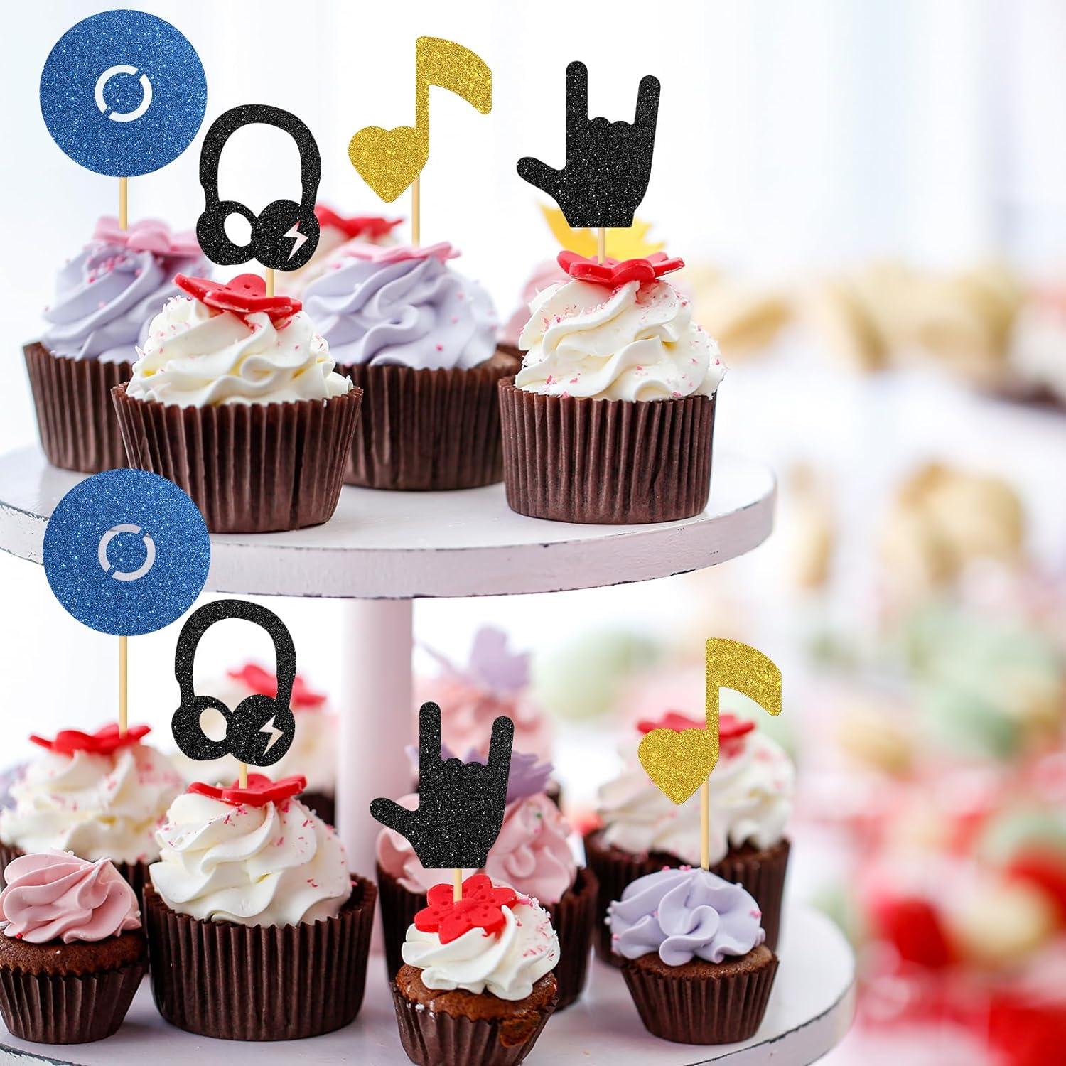 MonMon & Craft Hip Pop Disco Cupcake Toppers/Dancing Cupcake Decor ...