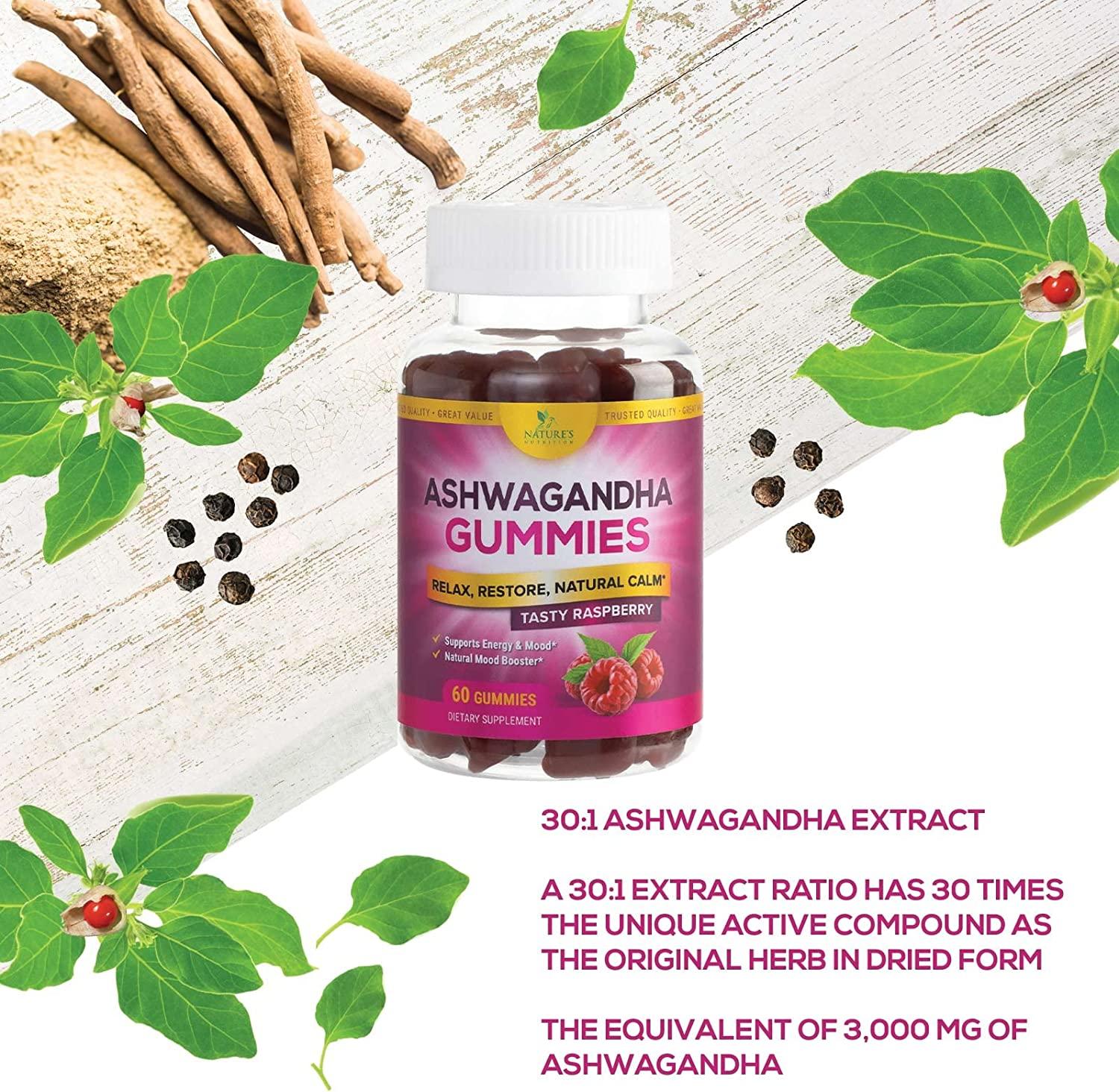 Organic Ashwagandha Gummies for Relaxation & Stress Relief - Vegan ...
