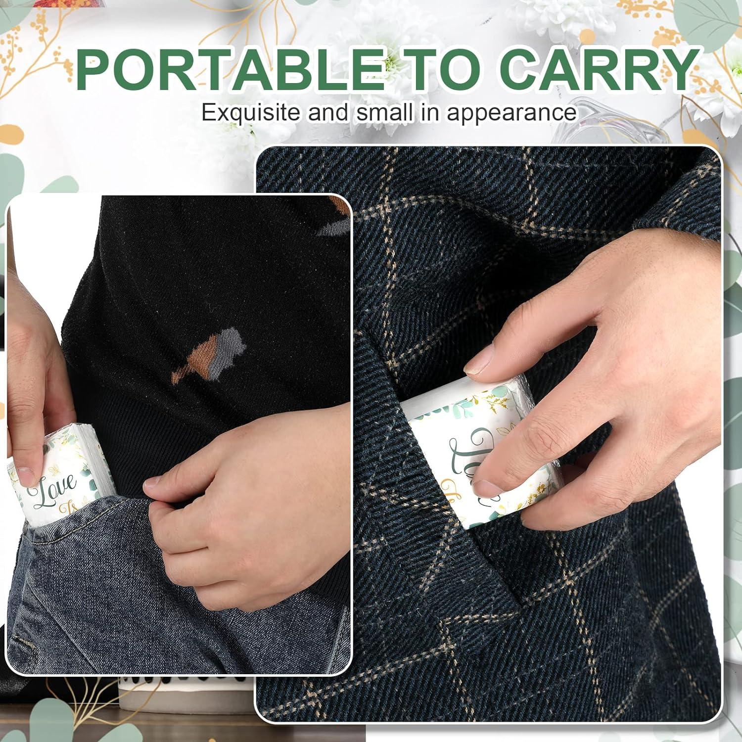 100 Pack Wedding Facial Tissues Love is Sweet Individual Pocket Tissue ...