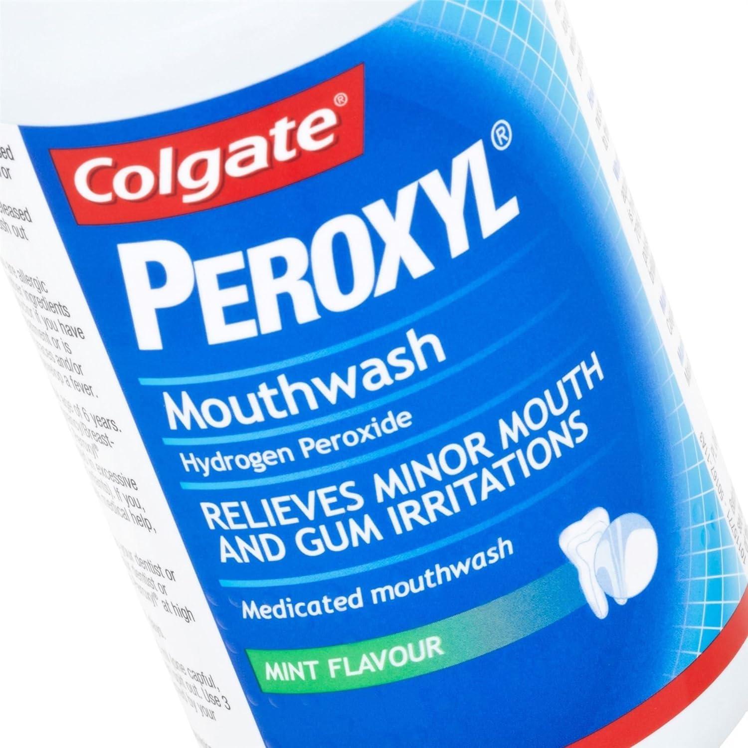 Colgate Peroxyl Mouthwash Mint Flavour 300ml - Pack of 4 Bottles | Buy ...