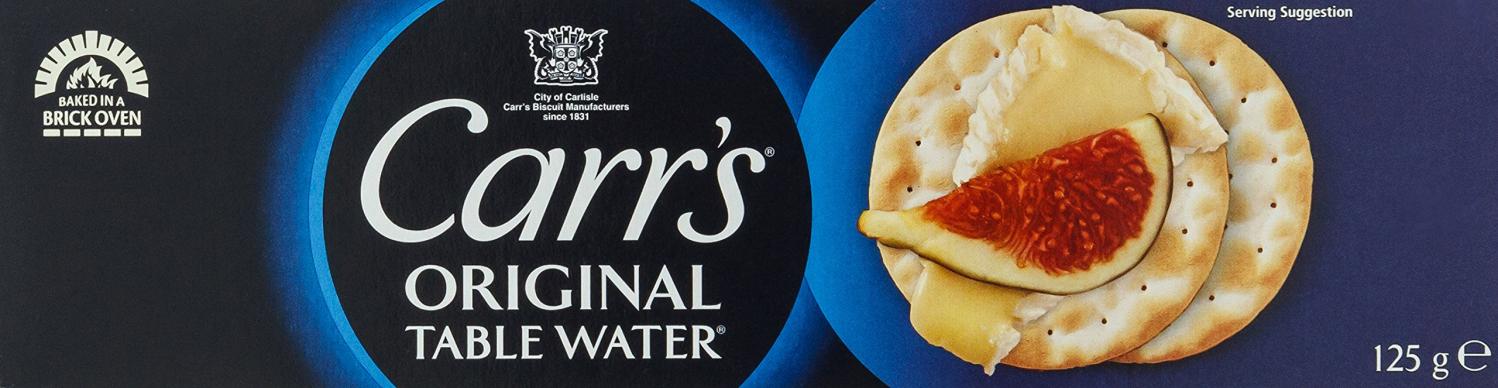 Carrs Table Water Biscuits 125g - High Quality Crackers for ...