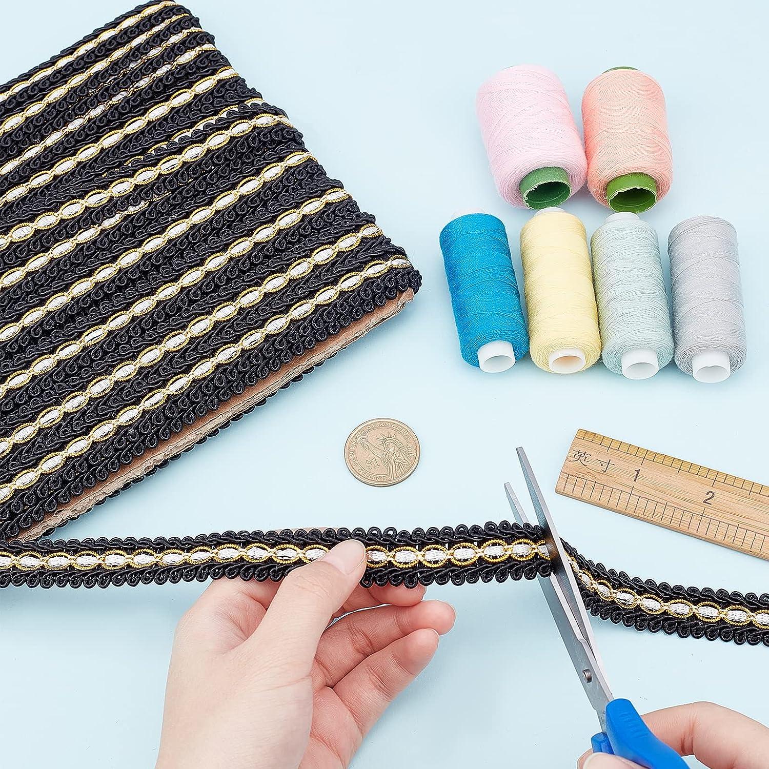 FINGERINSPIRE Black Braid Trim 3/4 x 13 Yards - Polyester Ribbon Woven ...