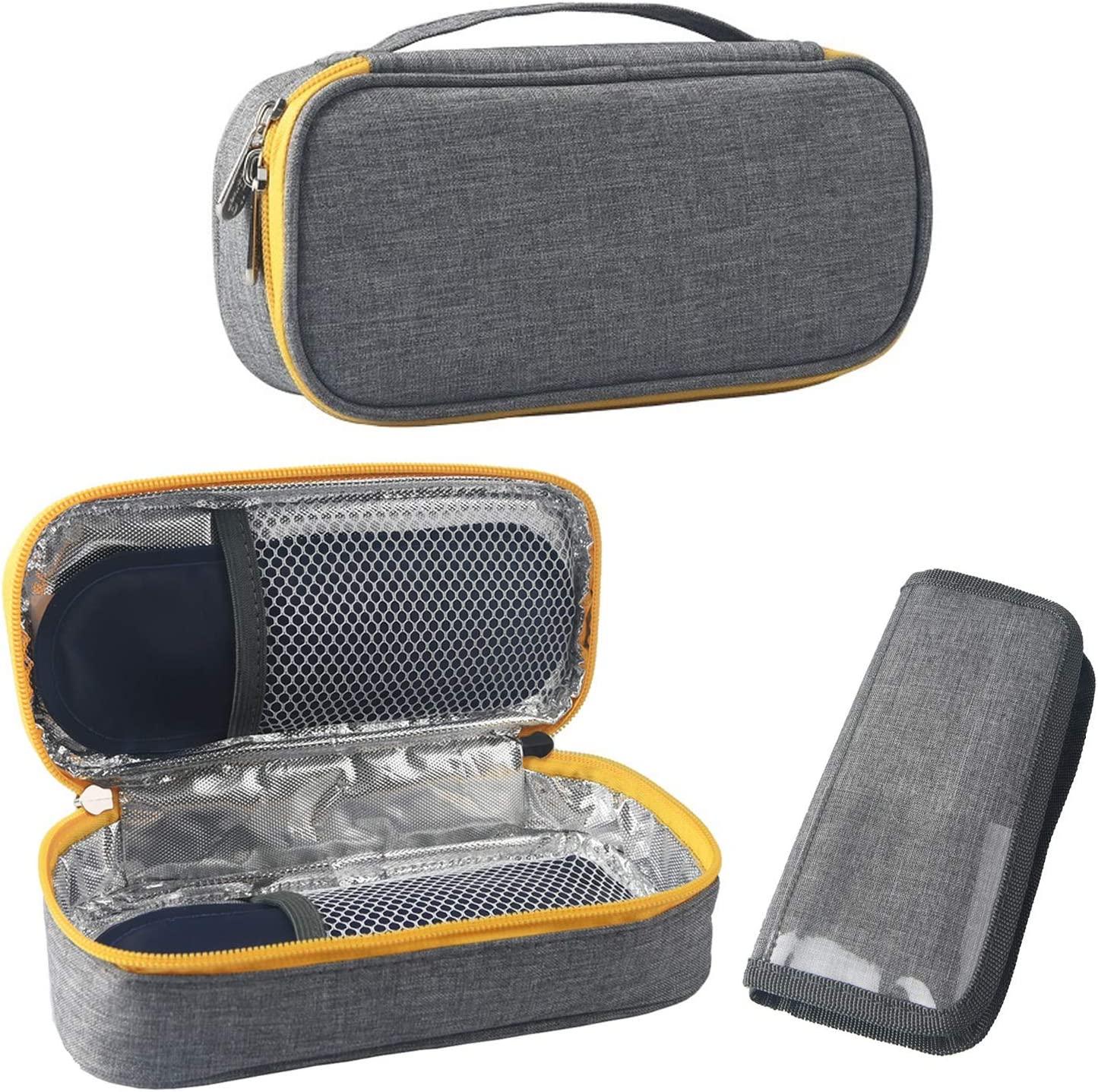 Goldwheat Insulin Cooler Travel Case with 2 Ice Packs - Diabetes ...