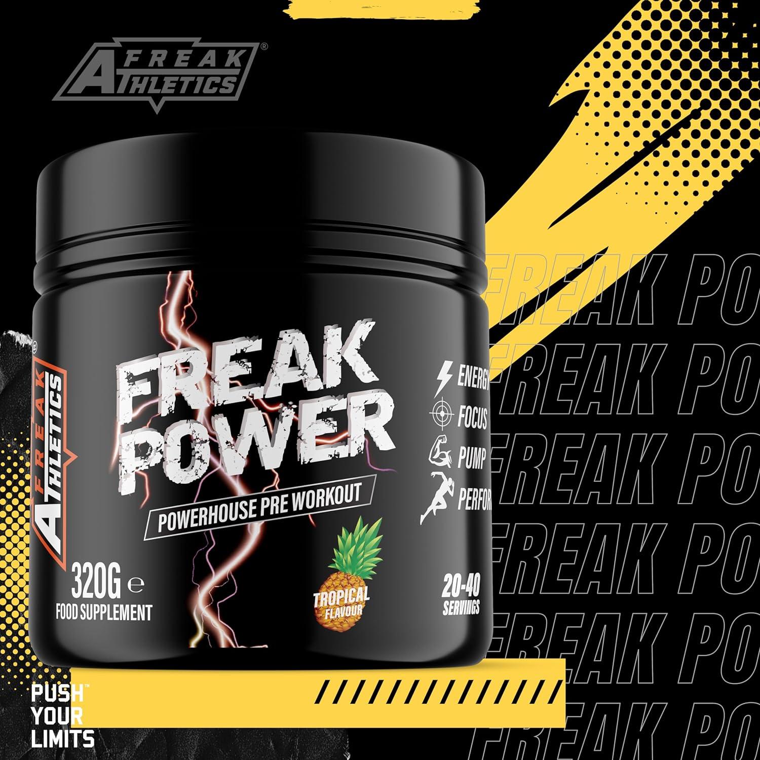 Freak Power Tropical Pre Workout Powder 320g - Boost Energy and ...