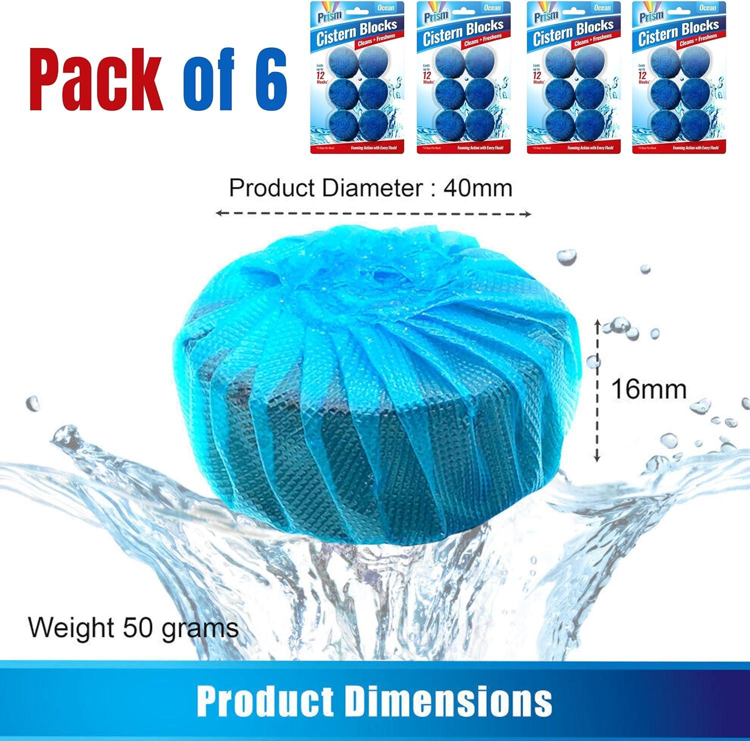 Valuehive Prism Ocean Cistern Blocks - Toilet Bowl Freshener - 4 pack ...