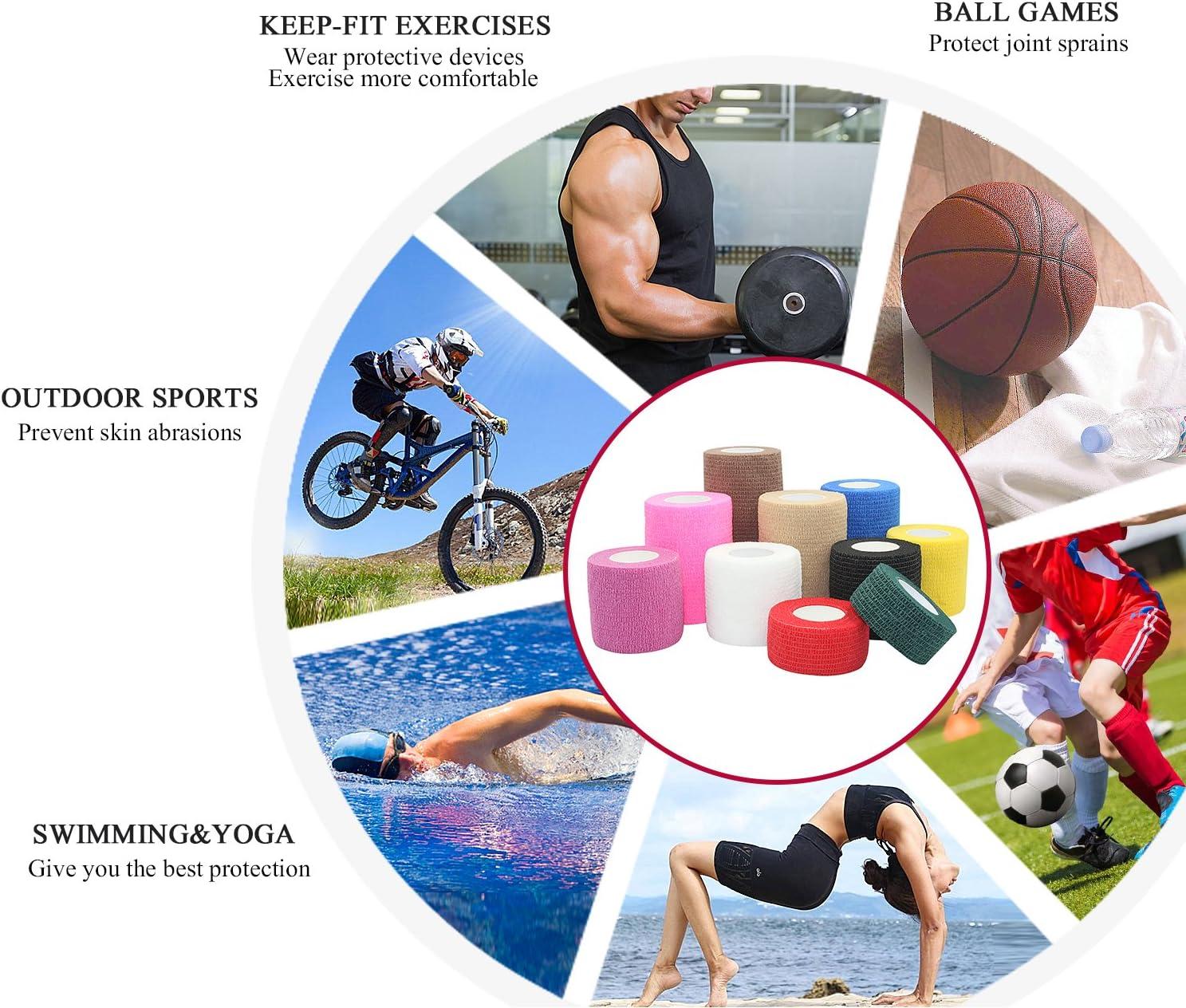 Comomed Self-Adhesive Dog Bandages | Elastic Binding Wrist Tape | Blue ...