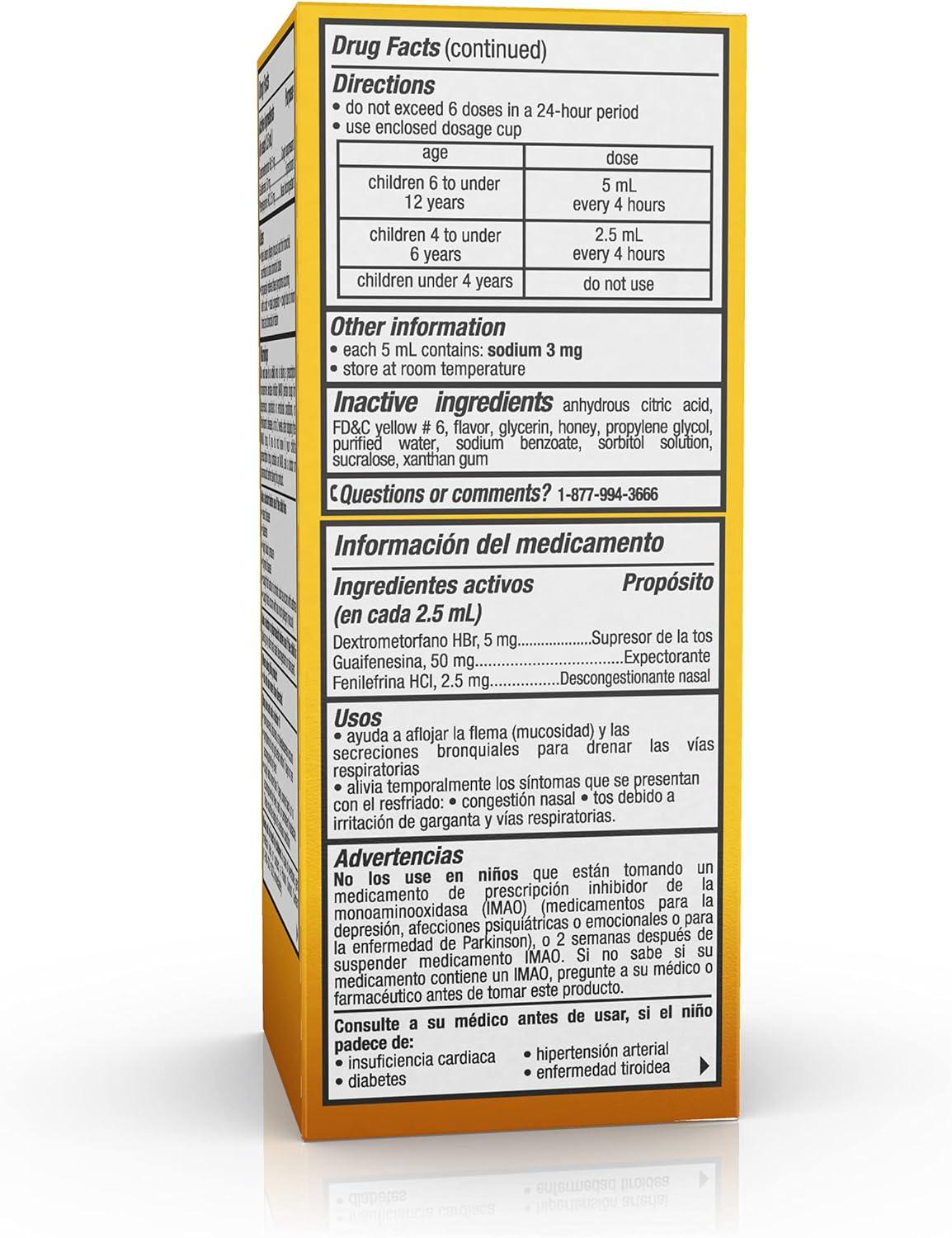 TUKOL Children Honey Cough & Cold Syrup 4 Fl Oz (Pack of 3) - Fast ...