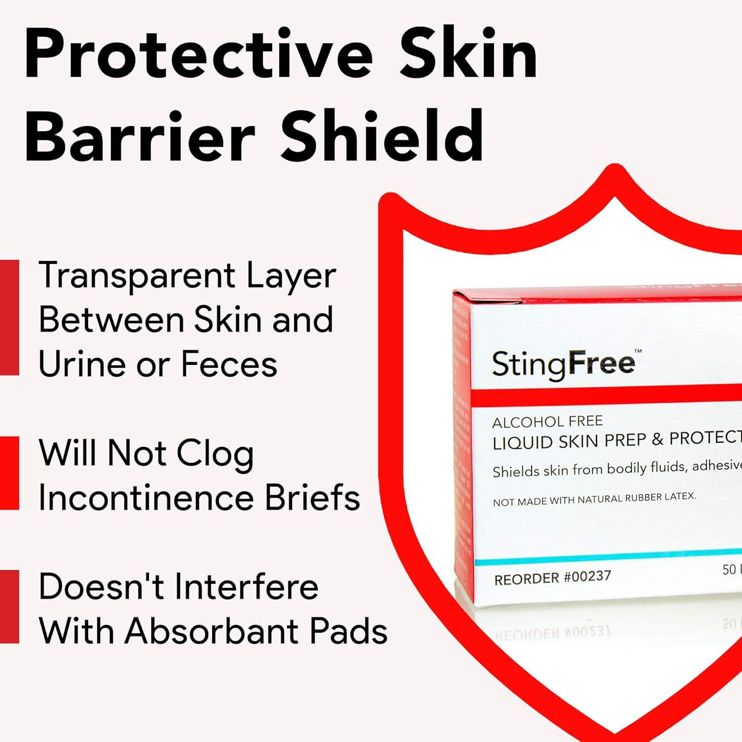 DermaRite StingFree Alcohol-Free Liquid Skin Prep/Protectant Pads 50 ...