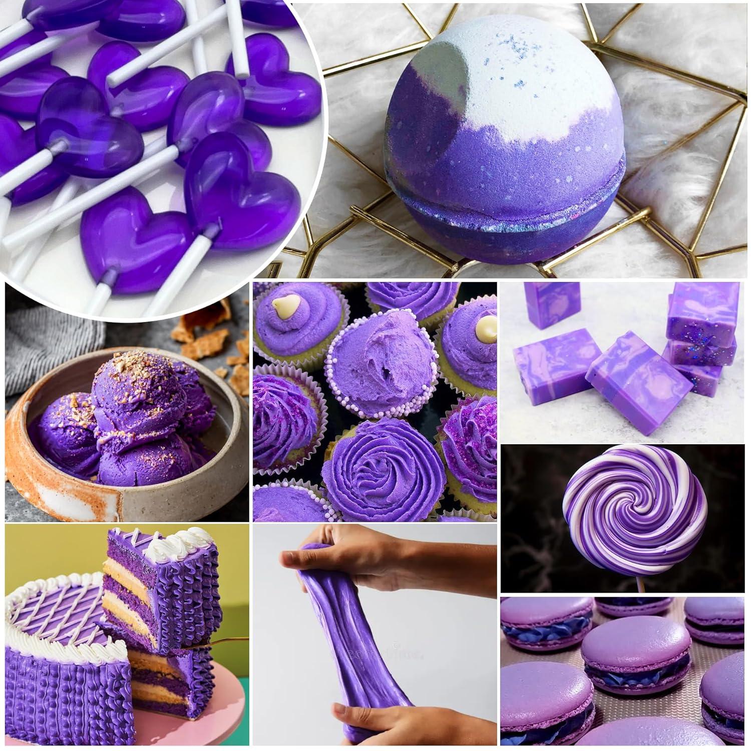 Premium Purple Liquid Food Coloring - 160ml Sugar-Free Concentrated Dye ...