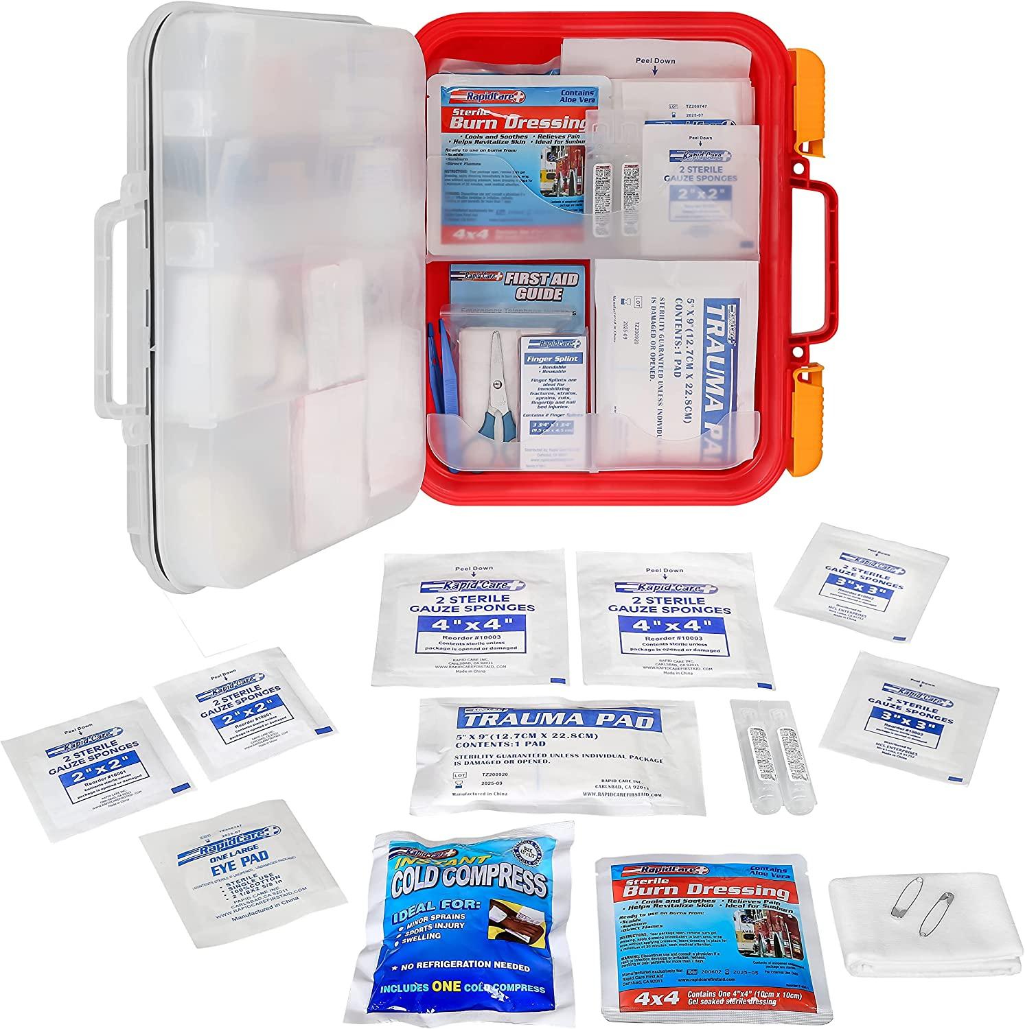 Rapid Care First Aid 804-15-12 100 Person 376 Piece Emergency First Aid ...