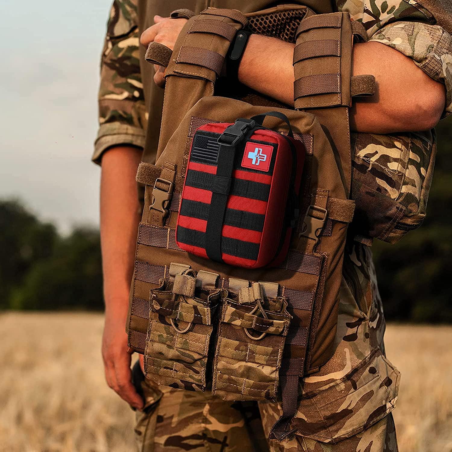 2022 Upgrade Trauma First Aid Kit with Survival Gear | Military Grade ...