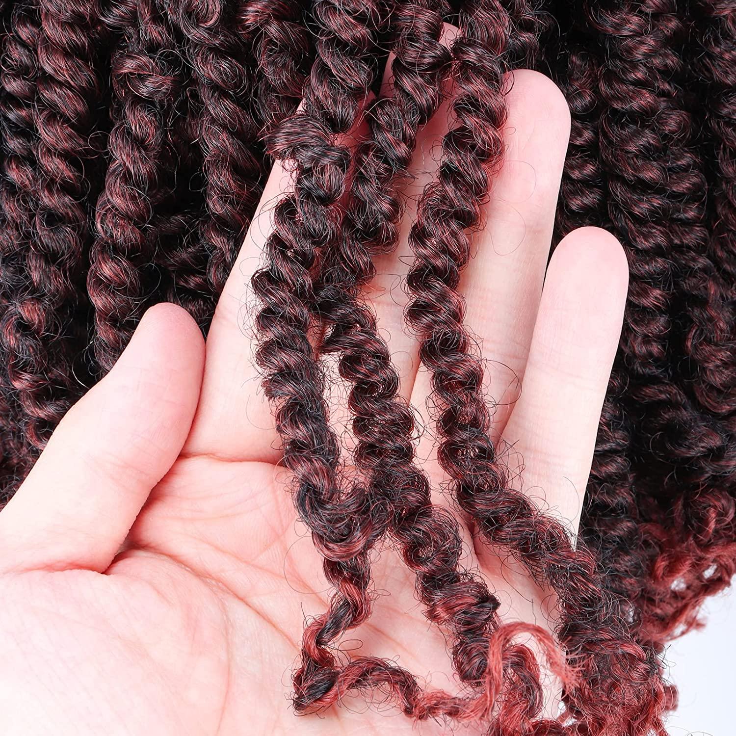 Tiana 10 Inch Passion Twist Hair - 7 Packs Orange Pre-Twisted Crochet ...