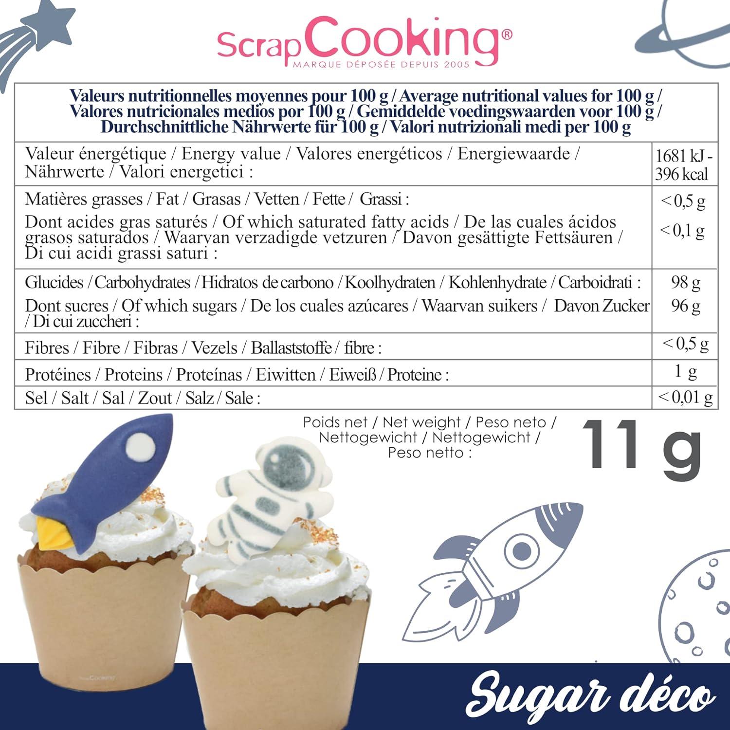 ScrapCooking 6985 Space Sugar Decorations for Pastries Desserts Cakes ...