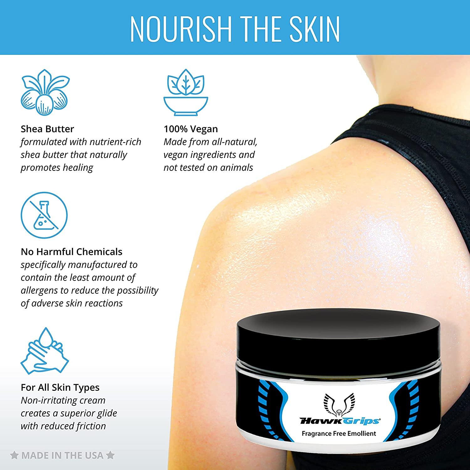 HawkGrips Massage Cream Emollient - Oil-Based Deep Tissue Therapy - 8oz ...