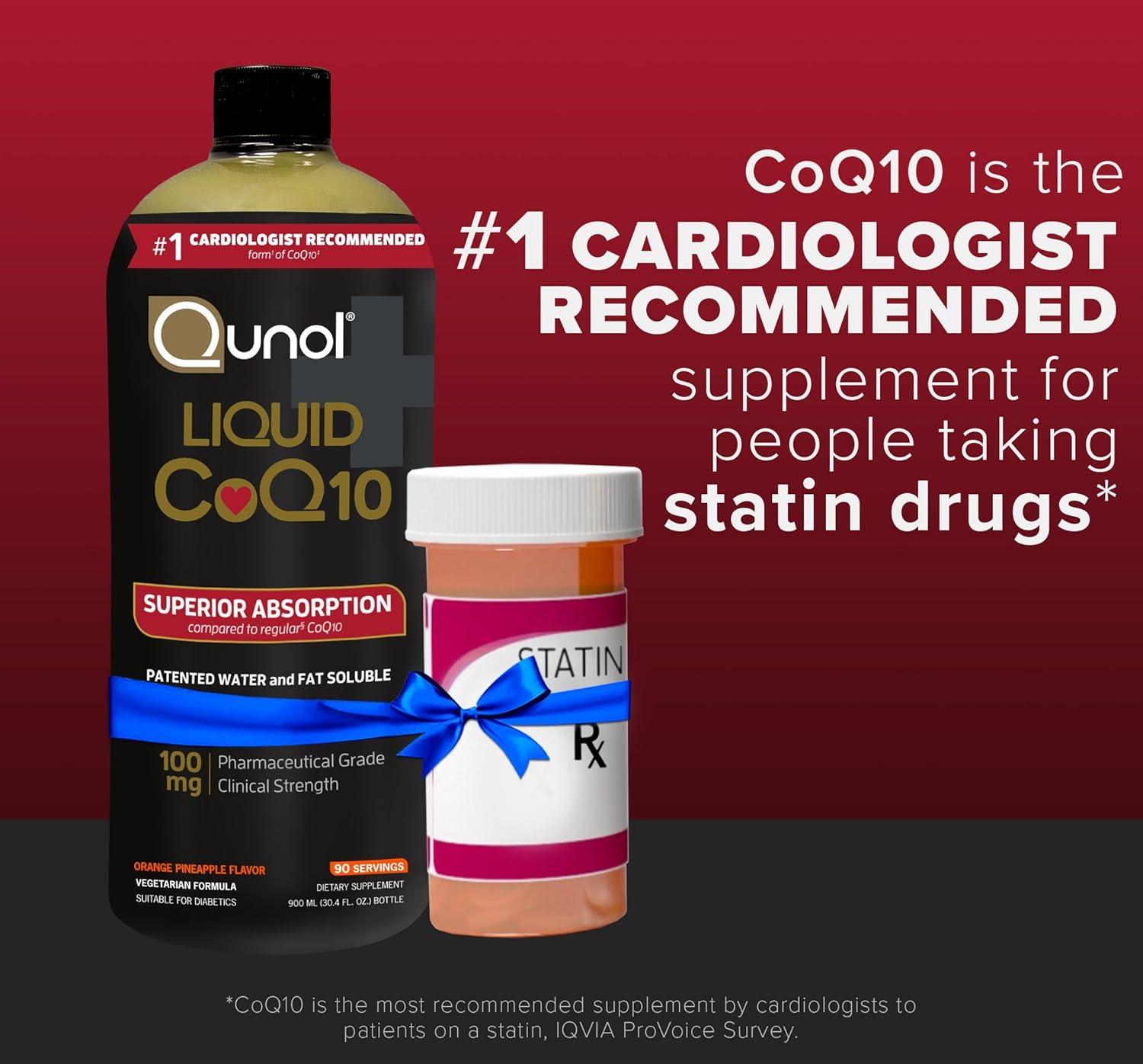 Qunol Liquid CoQ10 100mg - Superior Absorption Antioxidant for Heart ...