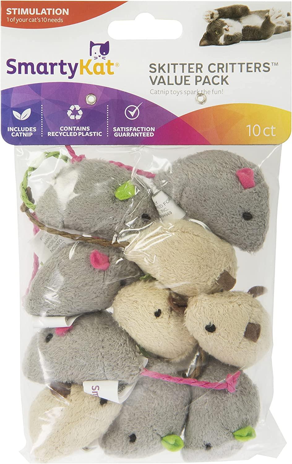 SmartyKat Skitter Critters Catnip Cat Toys Value Pack - 10 Count (Model 9085) | Buy Now with ...