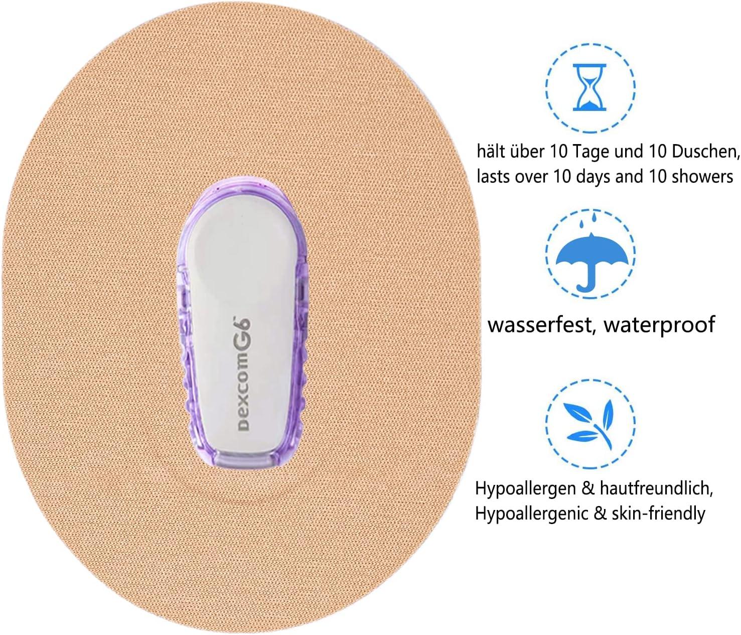 Dexcom G6 Adhesive Patches - 30 Pack | Waterproof & Skin Friendly Overpatch CGM Stickers ...