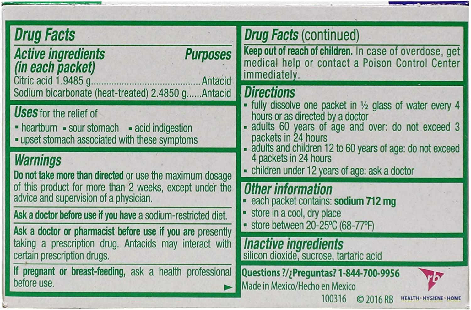 SAL DE UVAS PICOT Effervescent Powder Antacid - 3-Pack of 12 Packets ...