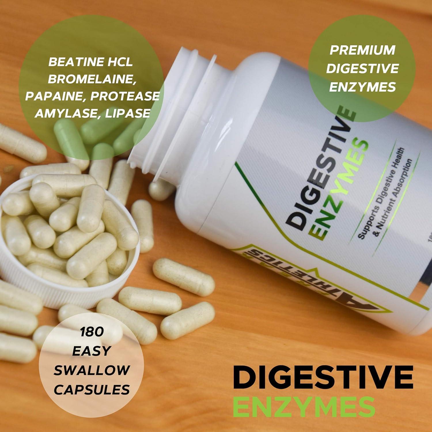Plant-Based Digestive Enzyme Supplements - 180 Capsules for Gut Health | Buy Now with Express ...