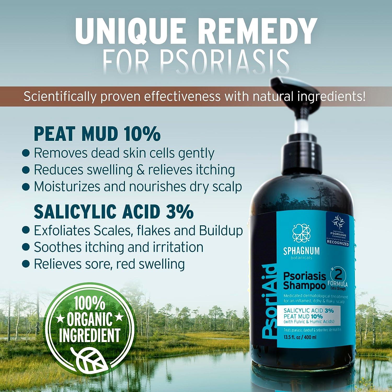 Psoriasis Shampoo Extra Strength - Salicylic Acid & Peat Mud Scalp ...