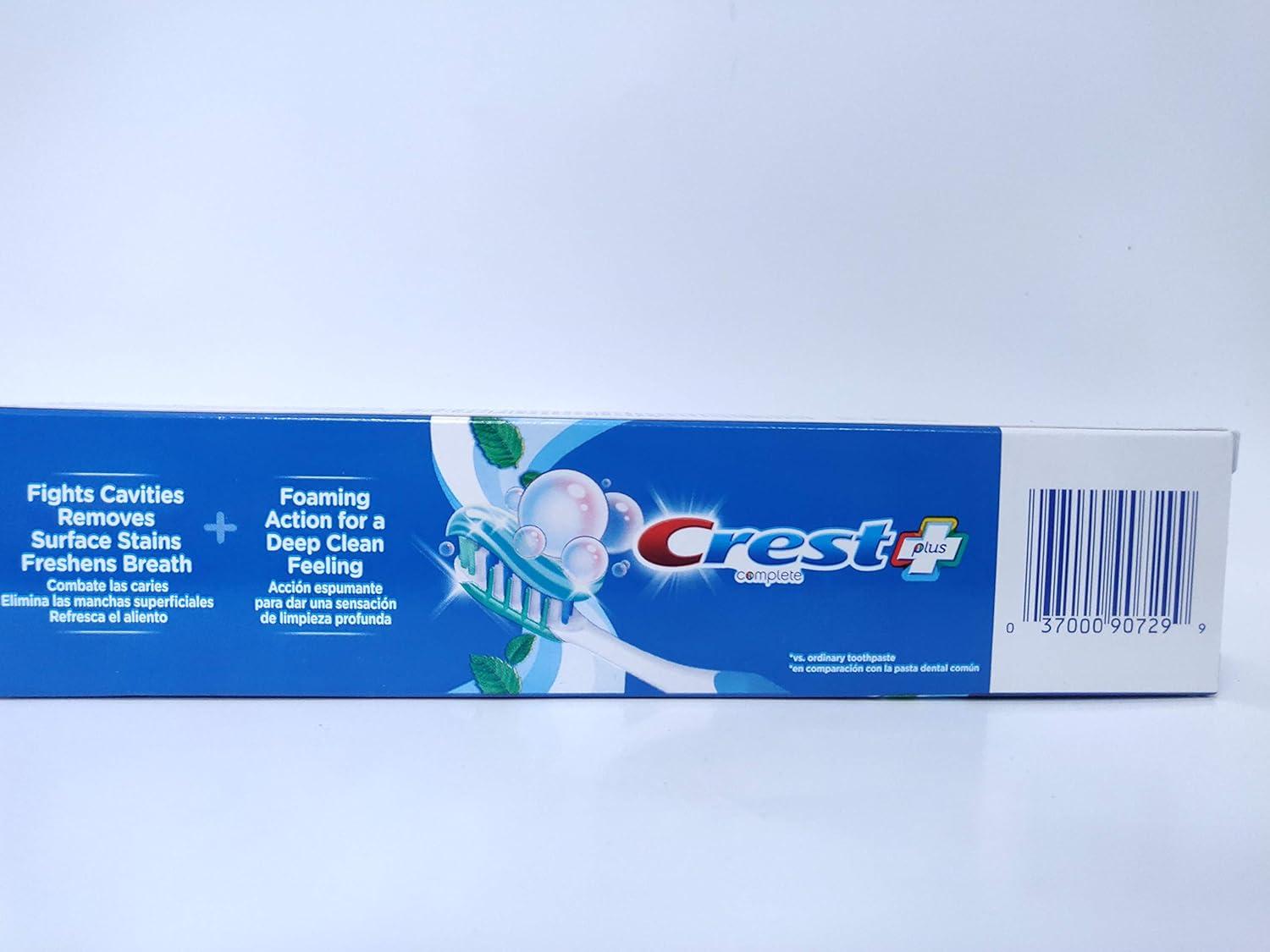 Crest Complete Plus Deep Clean Whitening Toothpaste - Effervescent Mint ...