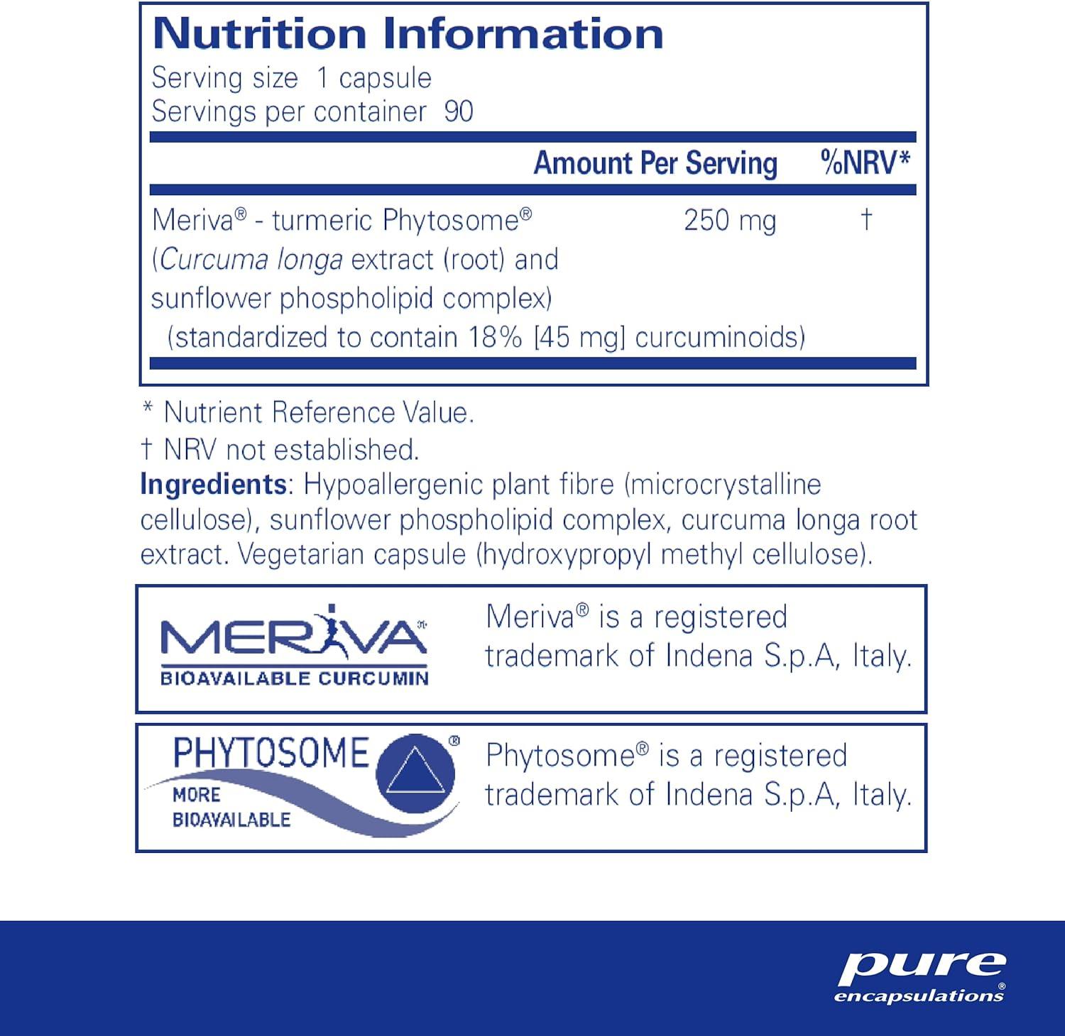 Pure Encapsulations CurcumaSorb - Meriva Turmeric Capsules - High ...