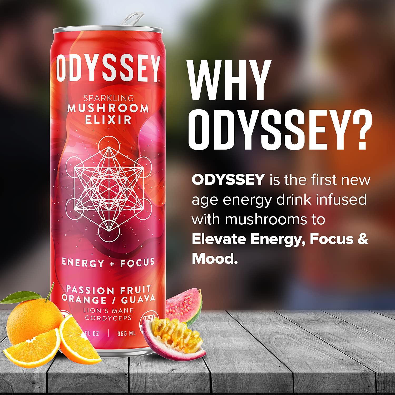 ODYSSEY ELIXIR - Sparkling Mushroom Energy Drink - Lions Mane ...