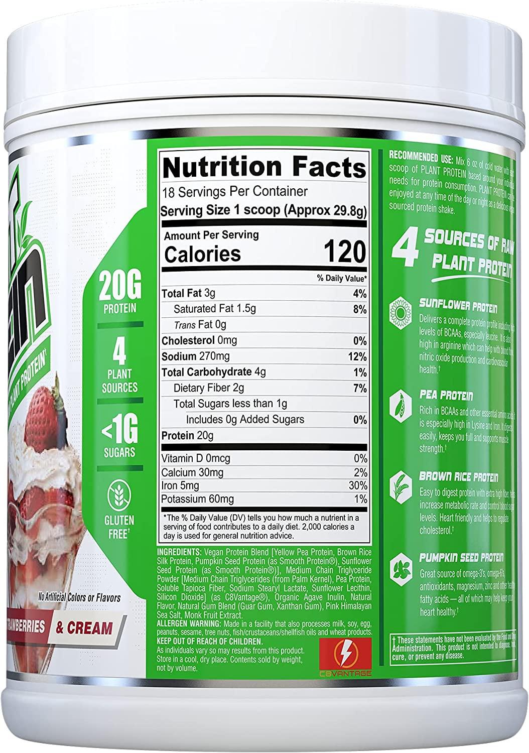 Nutrex Research Plant Protein Powder | Vegan, Gluten & Lactose Free ...