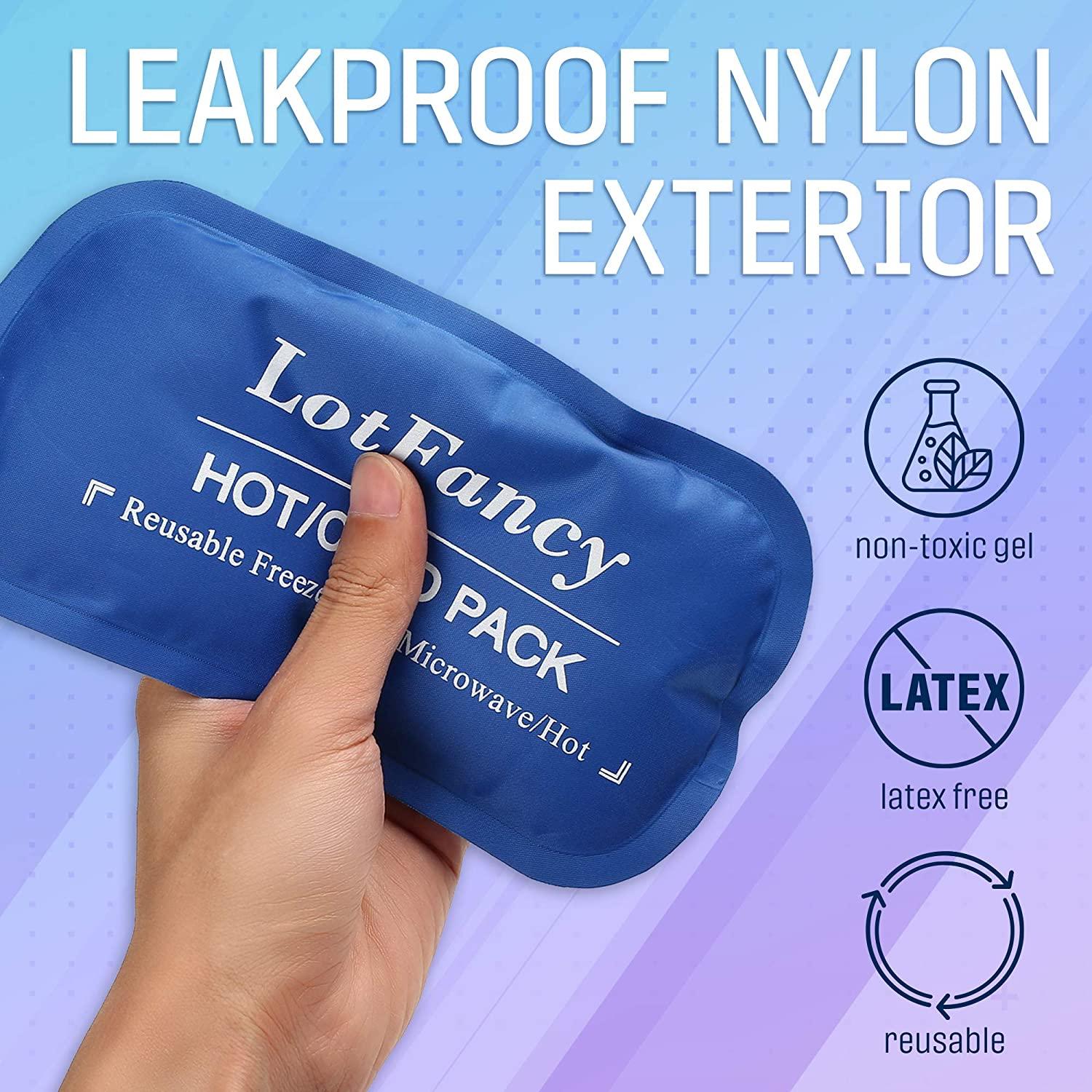 LotFancy 2pc Gel Ice Packs for Hot Cold Therapy - Pain Relief for Face, Head, TMJ, Wisdom Teeth ...