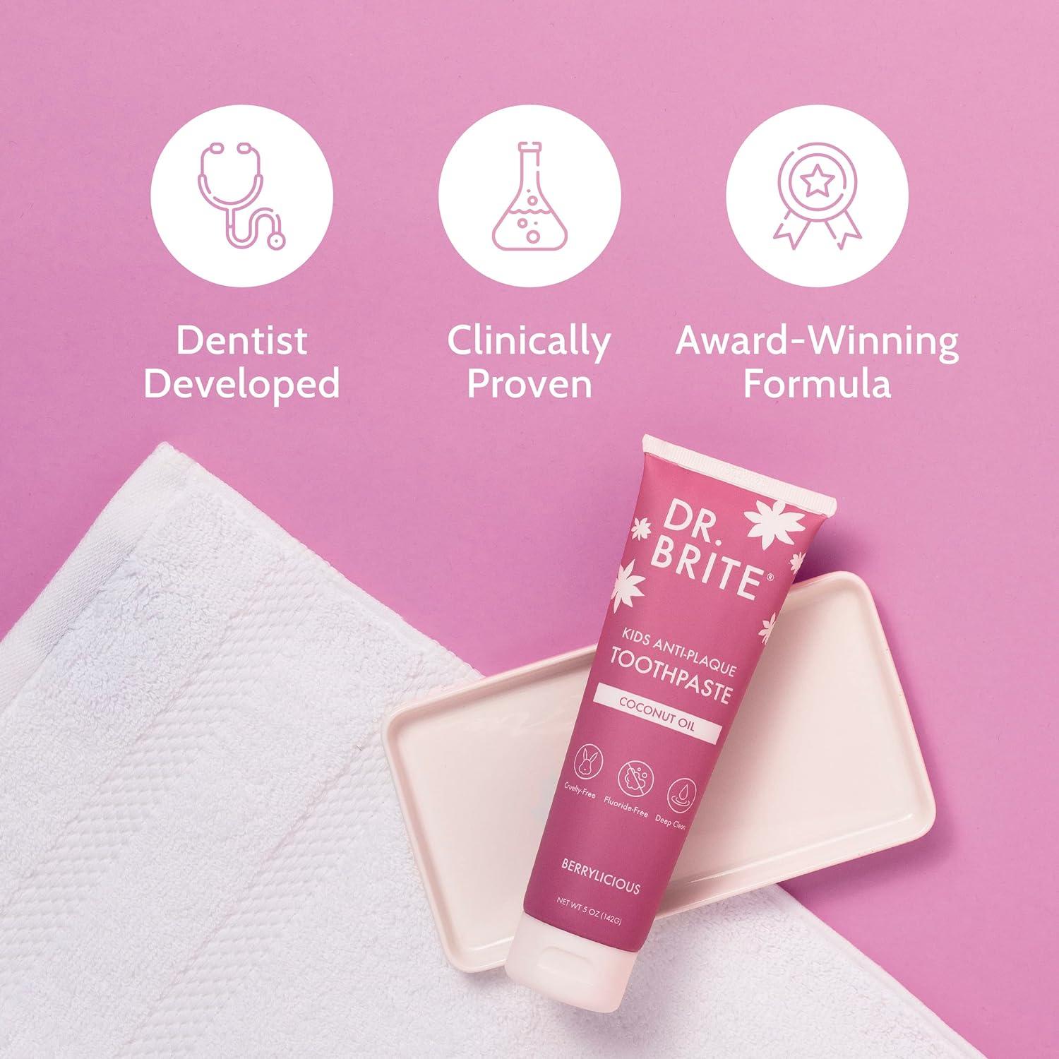 Dr. Brite Natural Kids Antiplaque Toothpaste Fluoride Free Sulfate Free ...