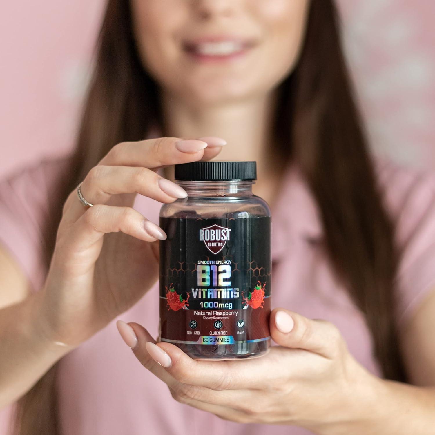 Robust Nutrition Vitamin B12 Methylcobalamin 1000mcg Energy Gummies 60 ...