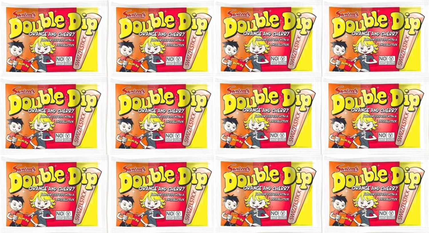 Swizzels Double Dip Orange & Cherry Flavour Sweet Treats 19g Kids ...