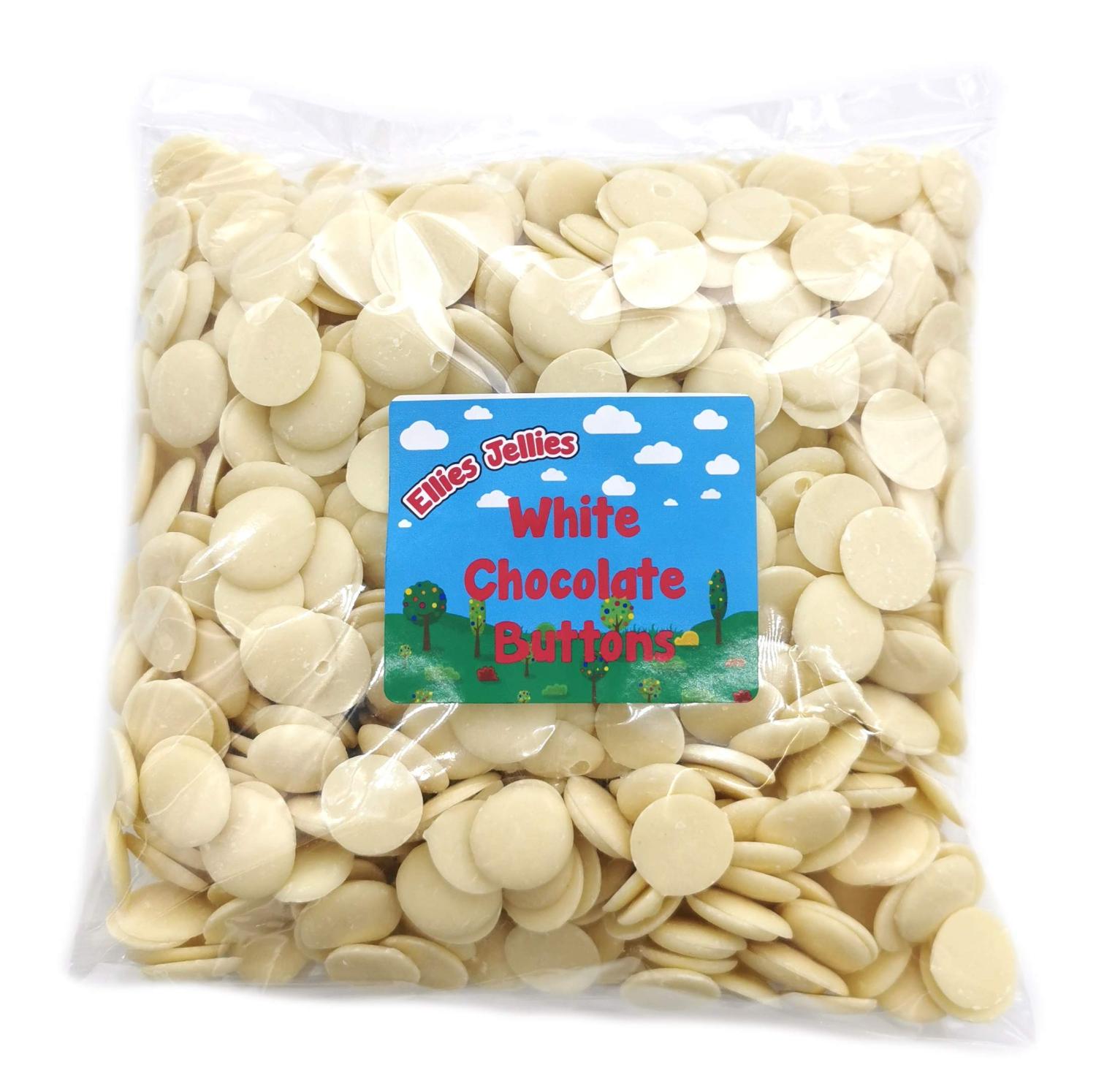 Ellies Jellies White Chocolate Buttons 1kg Bag | Buy Now with Express ...