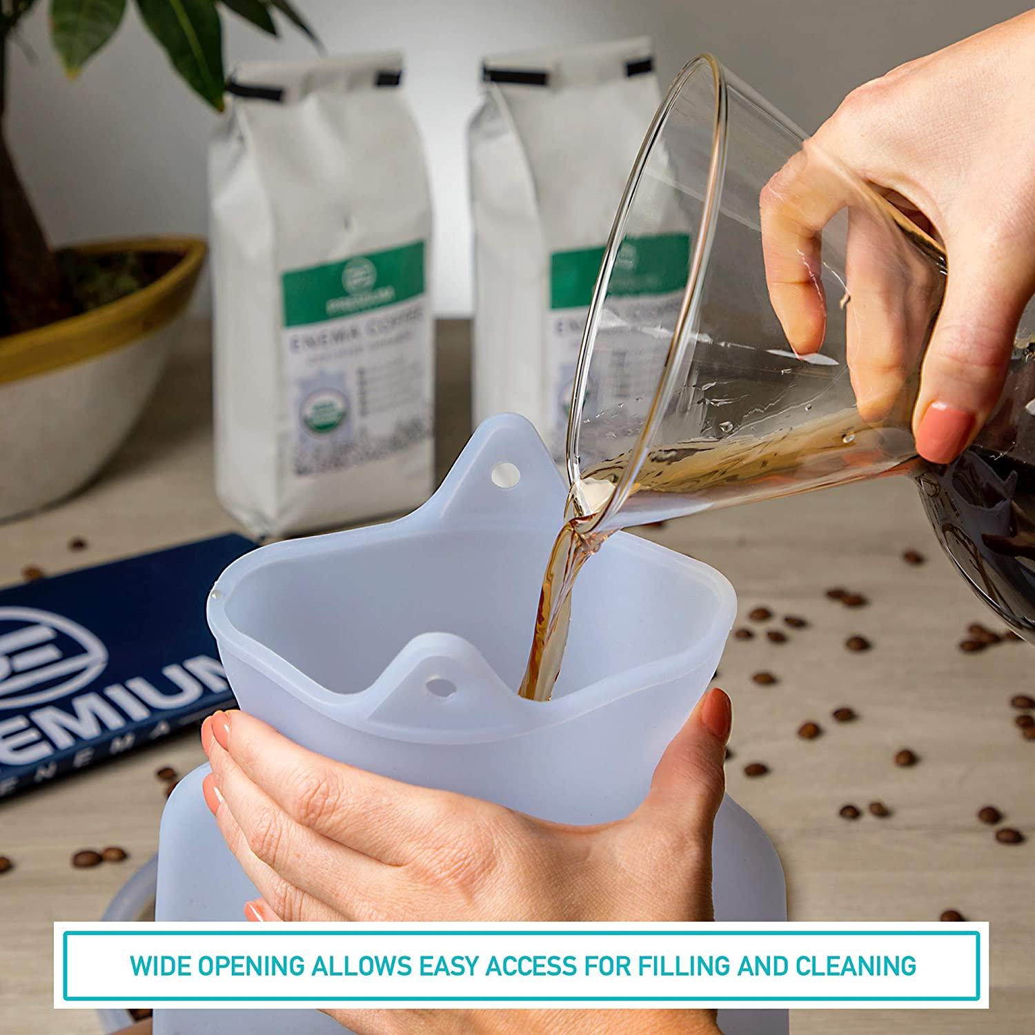 Premium Enema Clear Silicone Enema Bag Kit - 2 Quart Capacity, 6.75ft ...