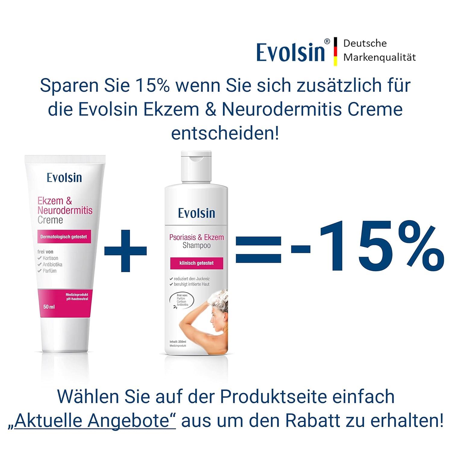 Evolsin Eczema & Psoriasis Shampoo | Cortisone-Free Treatment for Scalp ...