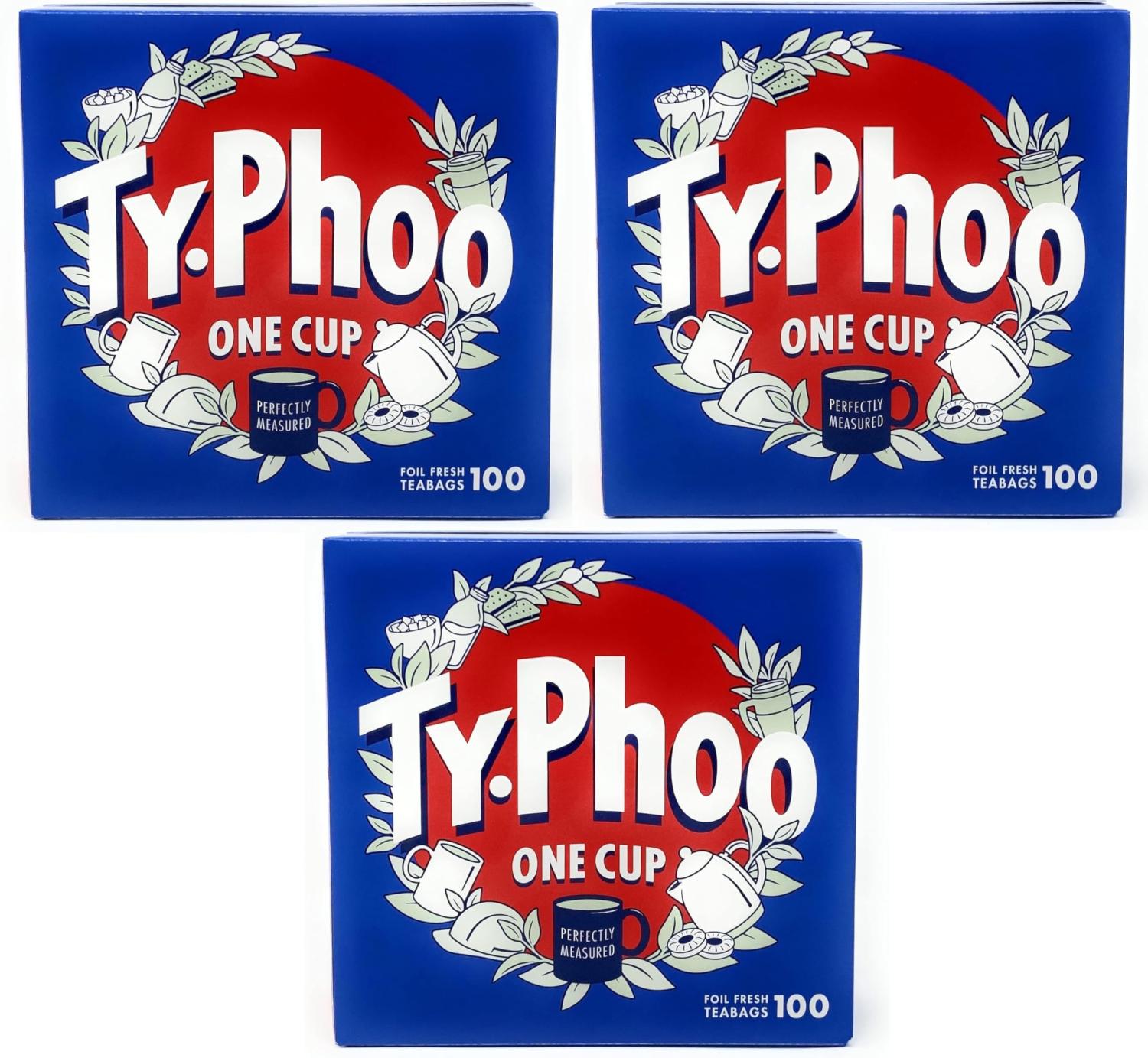 Typhoo Tea Bags Foil Fresh One Cup 100 Bags (3 Pack) 300 Bags | Buy Now ...