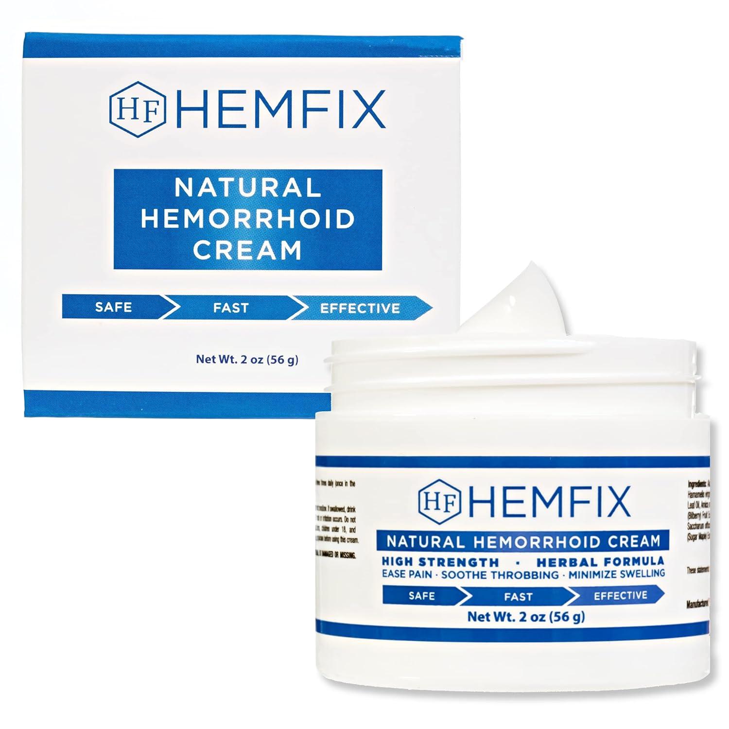 Hemfix Cream - USA Made Maximum Strength Fast Pain Relief for Damaged ...