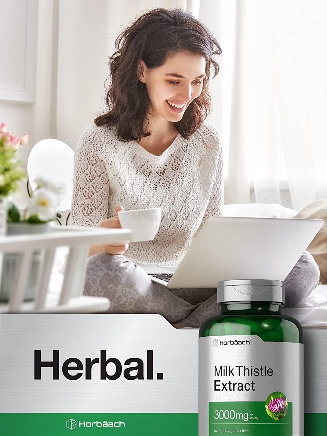 Milk Thistle Extract 3000mg | 300 Capsules | Non-GMO & Gluten Free ...