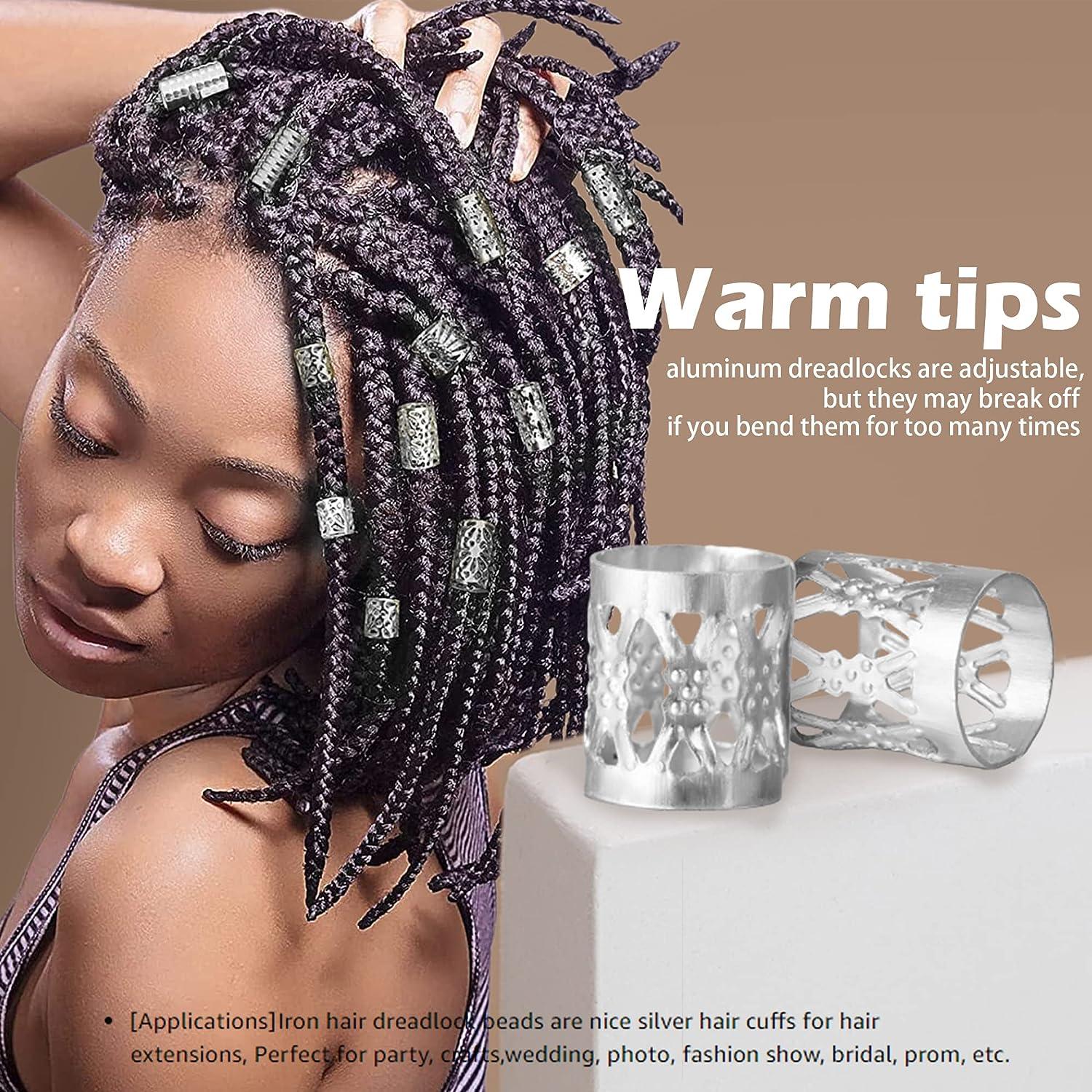 dreadlock beads silver