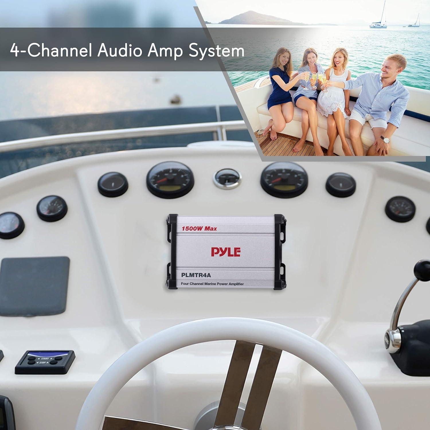 Pyle 4-Channel Marine Amplifier Receiver | Buy Now with Express ...
