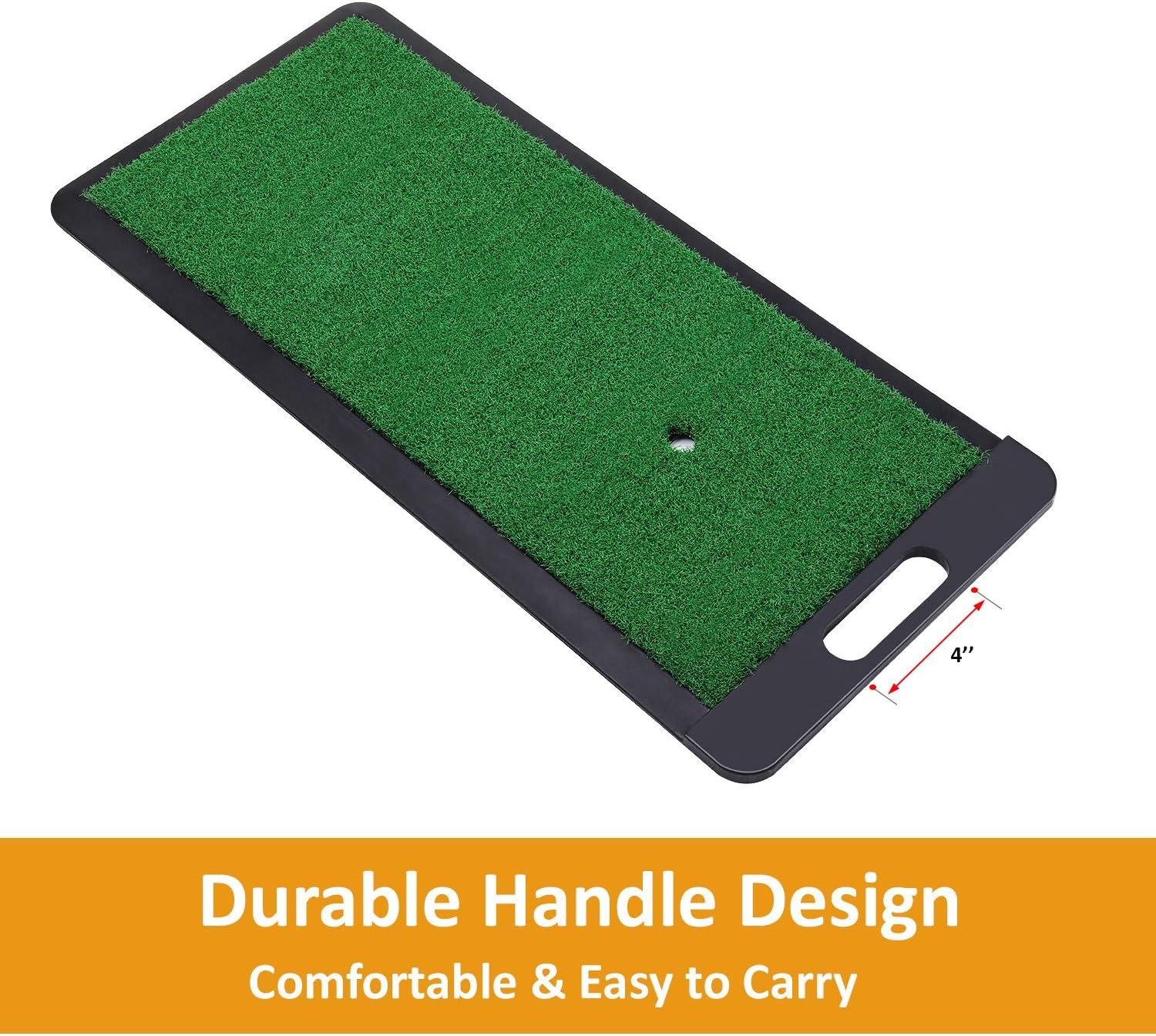 SkyLife Golf Practice Mat - Heavy Rubber Base for Driving, Hitting ...